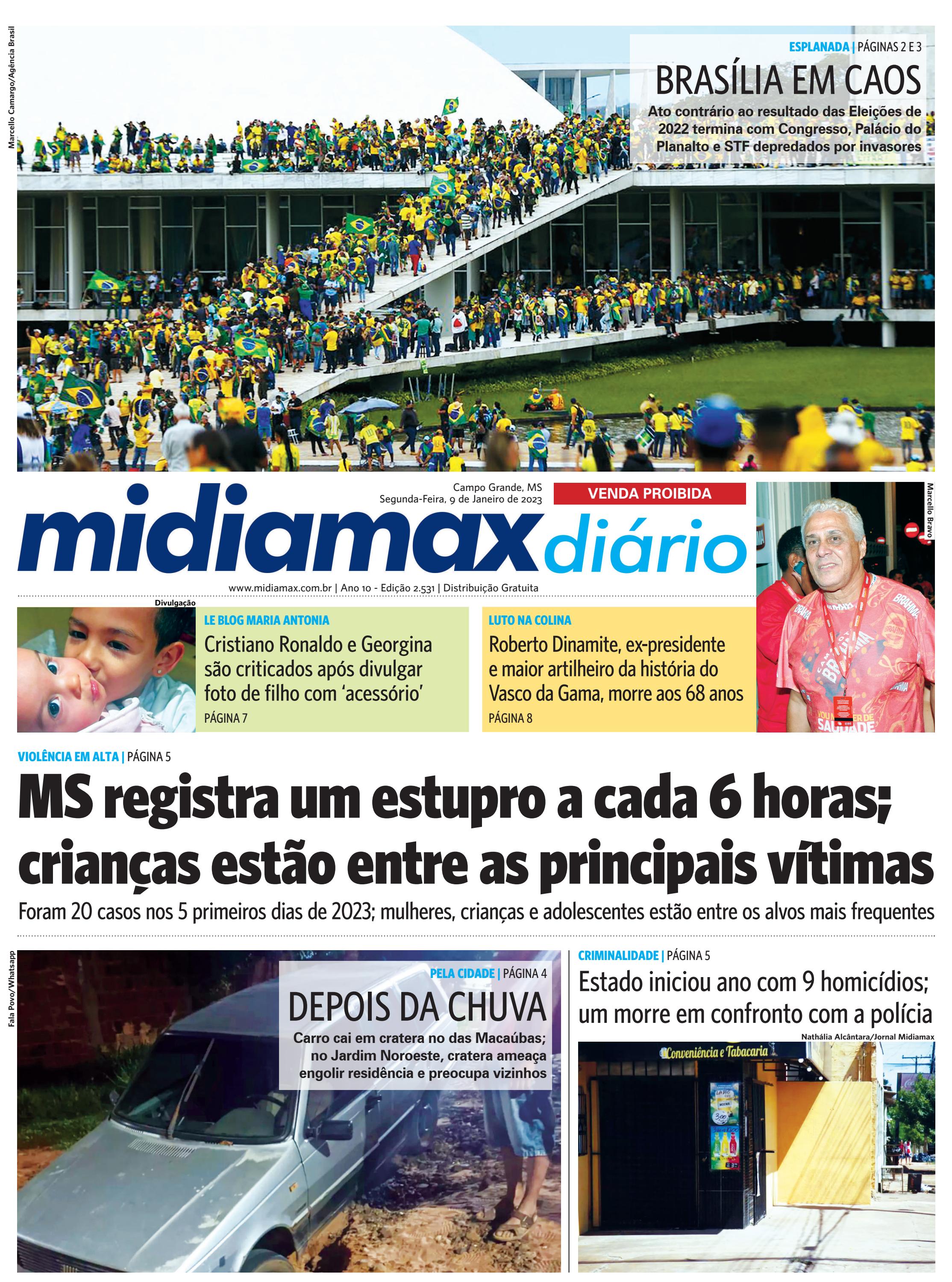 Midiamax Diário | 9 de janeiro de 2023 | MS registra um estupro a cada ...