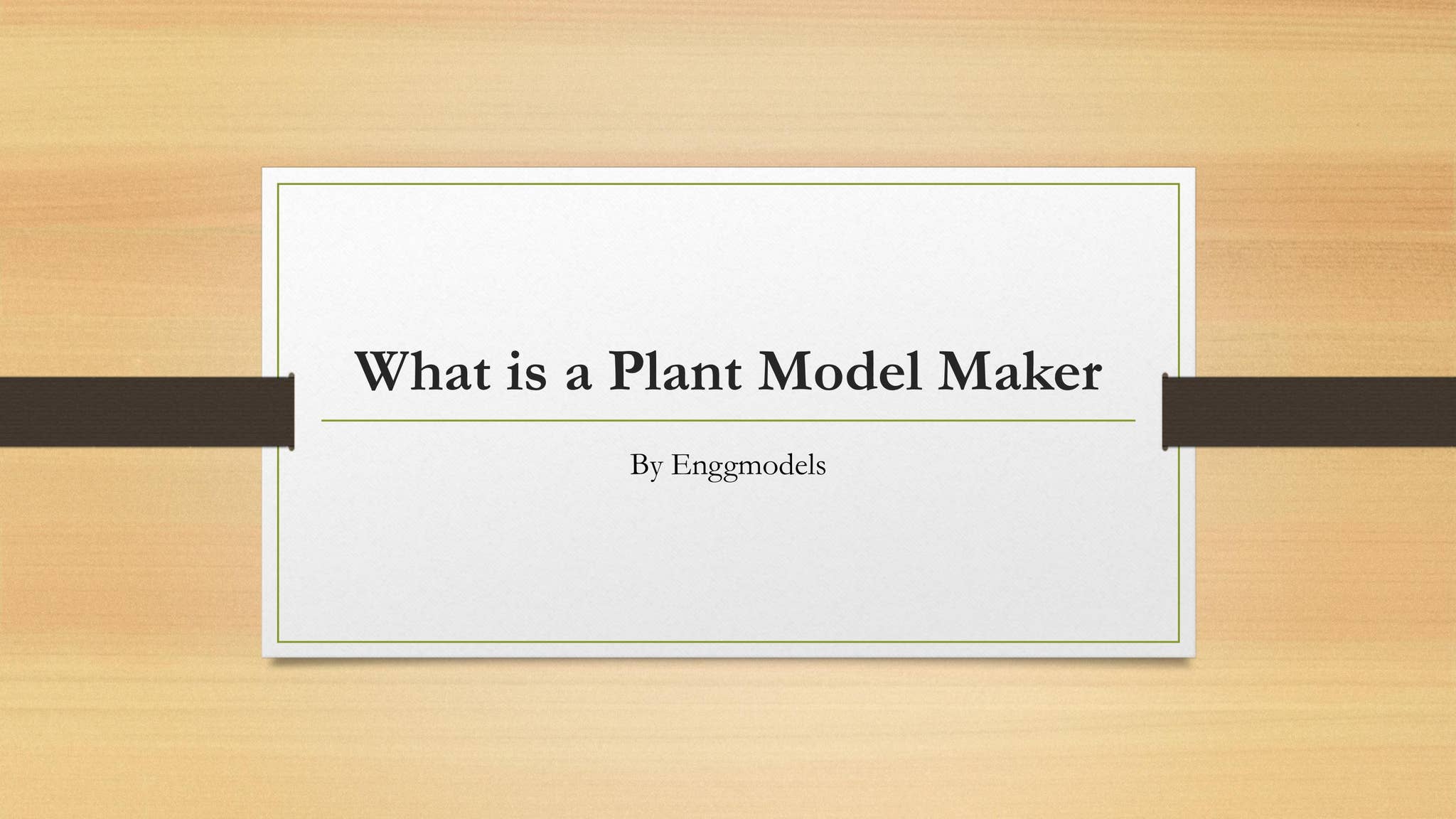 What is a Plant Model Maker by engg models - Issuu