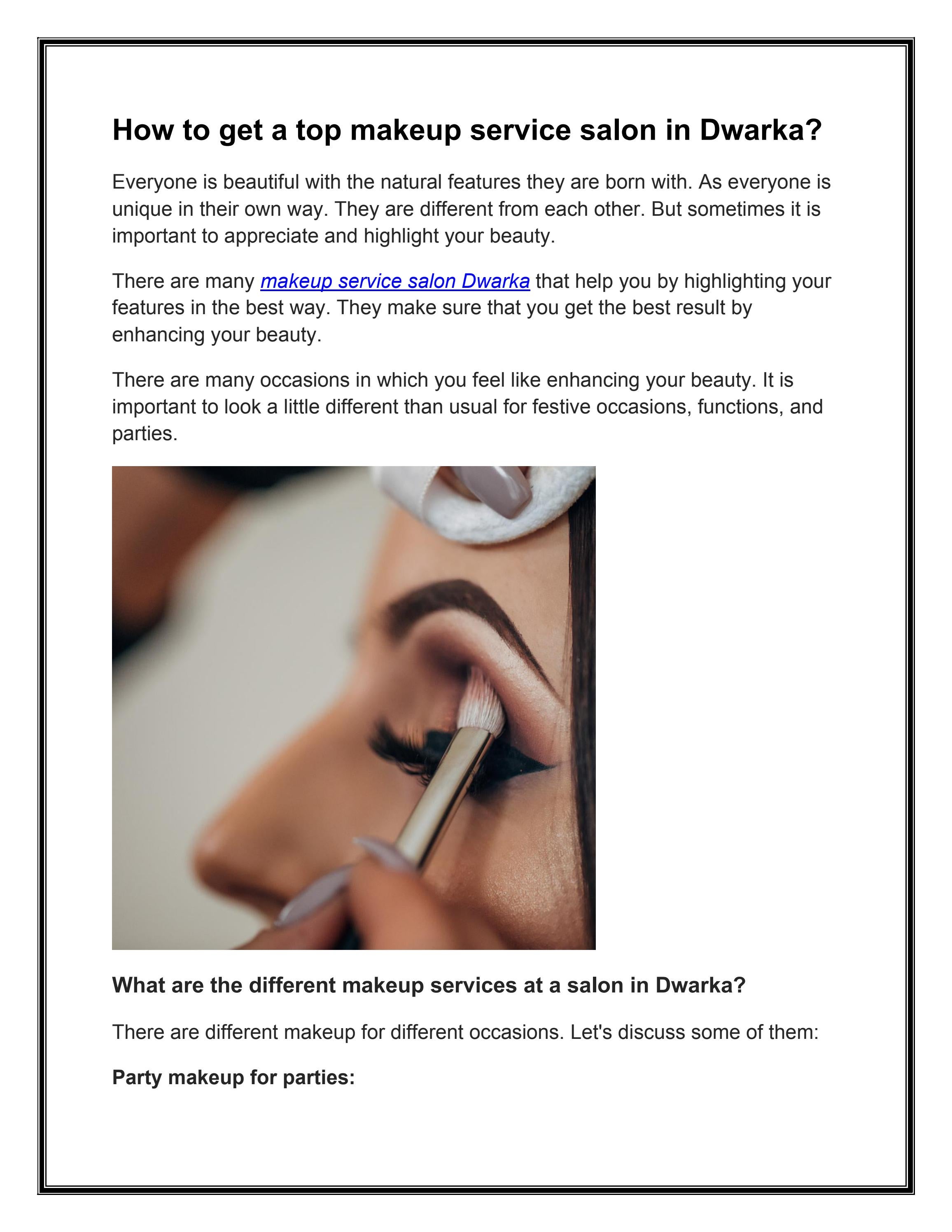 Top Makeup Service Salon in Dwarka by impressionsalon - Issuu