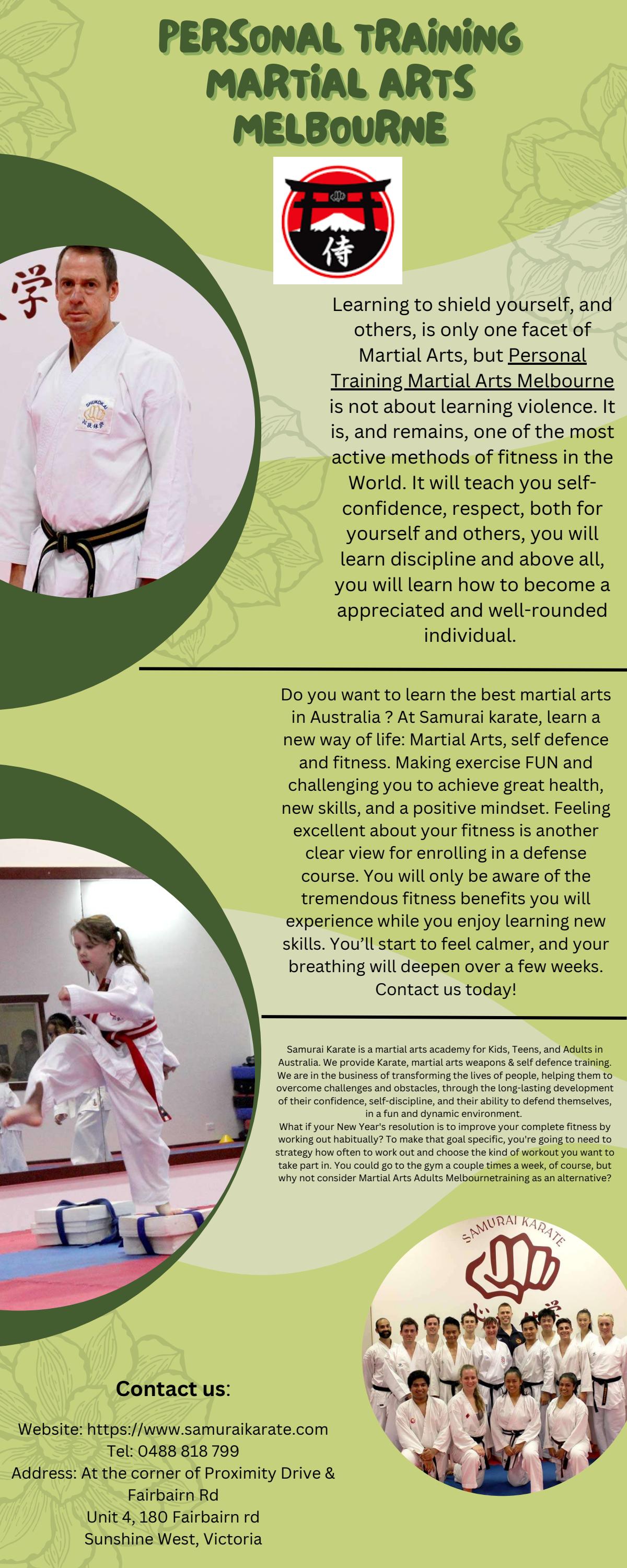 Personal Training Martial Arts in Melbourne by Samurai Karate - Issuu