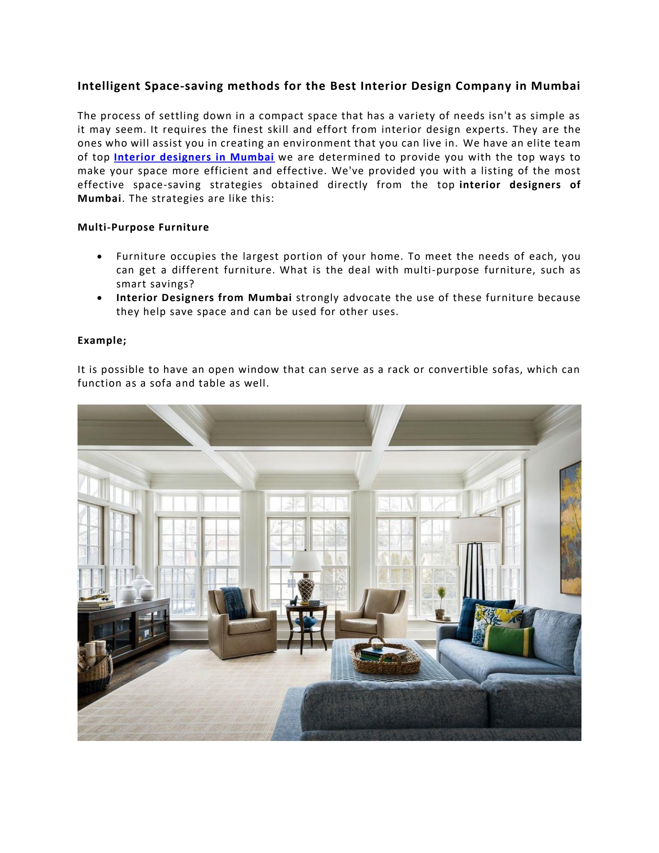 Intelligent Space-saving methods for the Best Interior Design Company ...