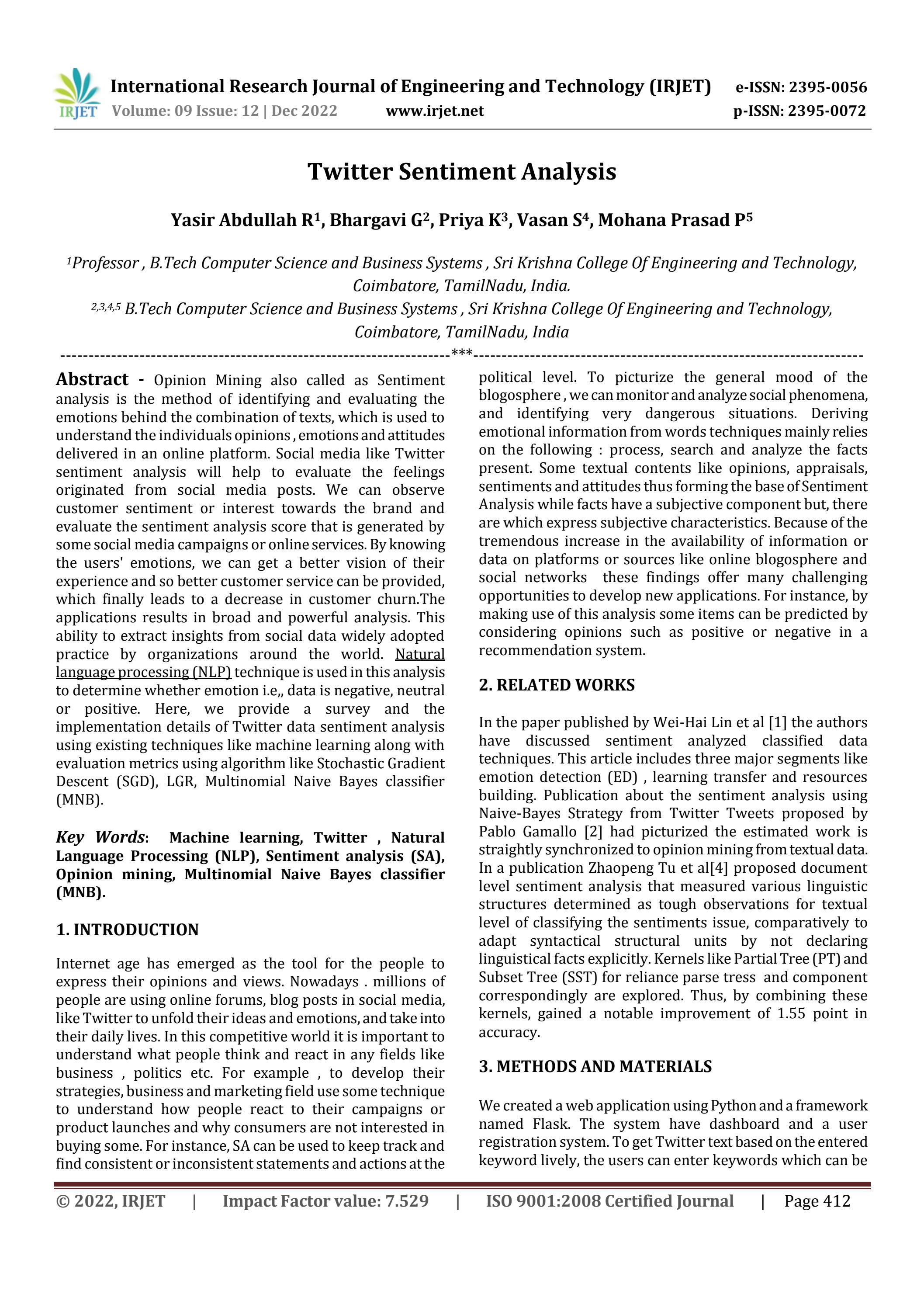 Twitter Sentiment Analysis By IRJET Journal Issuu twitter-sentiment-analysis-by-irjet-journal-issuu