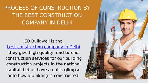 Process of Construction by the Best Construction Company in Delhi by ...
