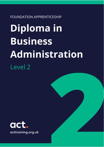Diploma in Business Administration Level 2 by ACT - Issuu