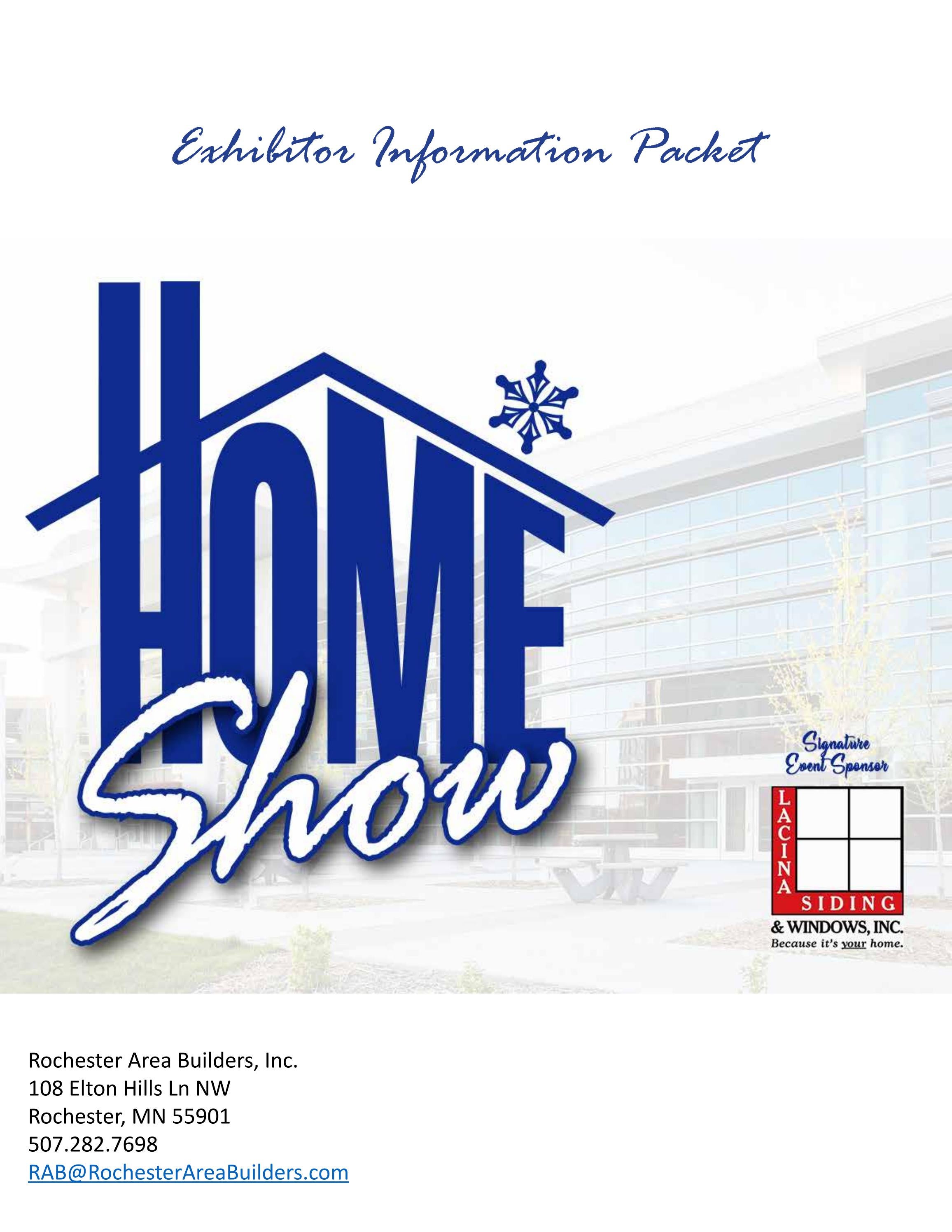 2023 RAB Home Show Exhibitor Information Packet by Rochester Area ...