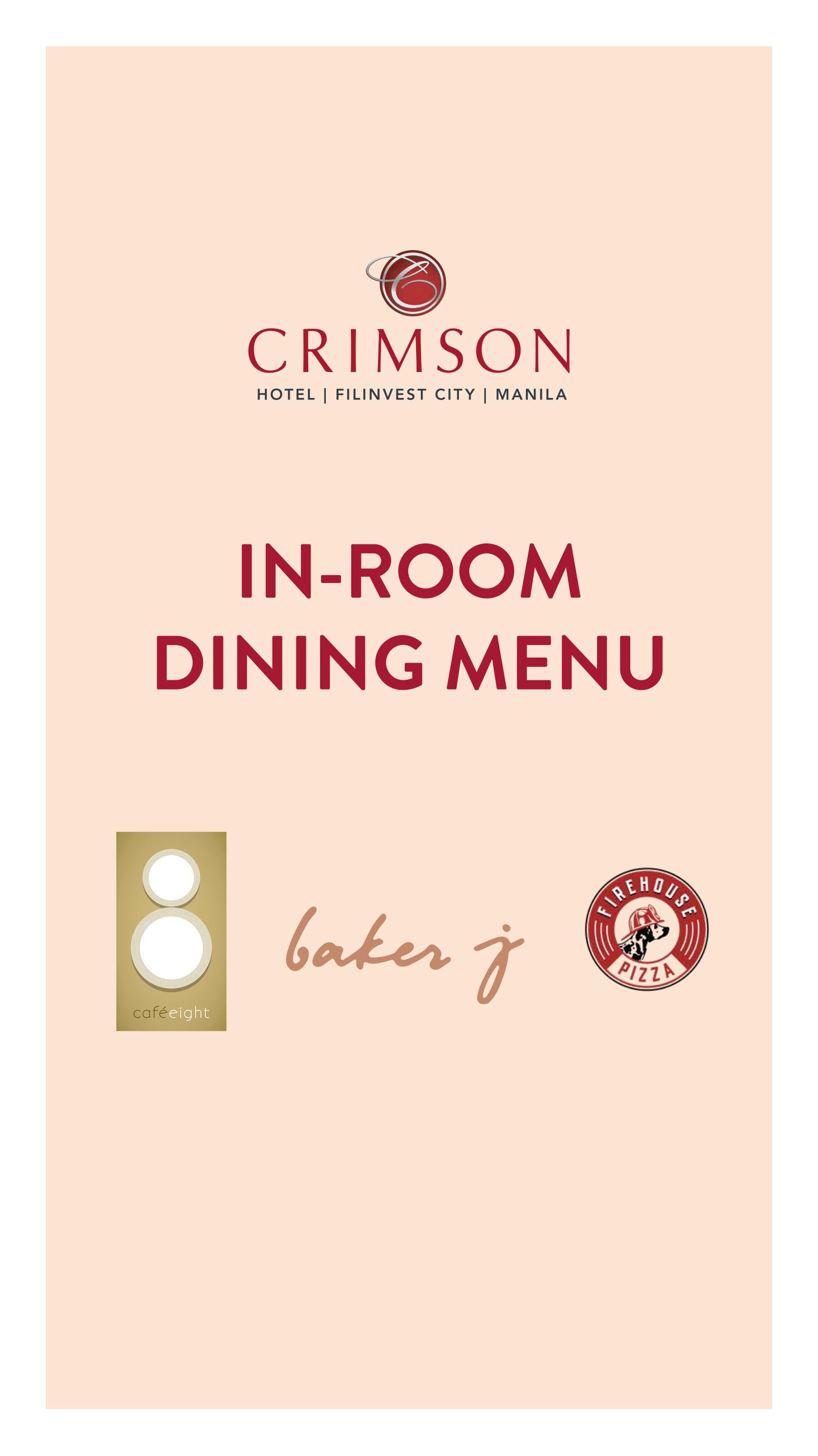 In-Room Dining Menu by Crimson Hotel Filinvest City, Manila - Issuu