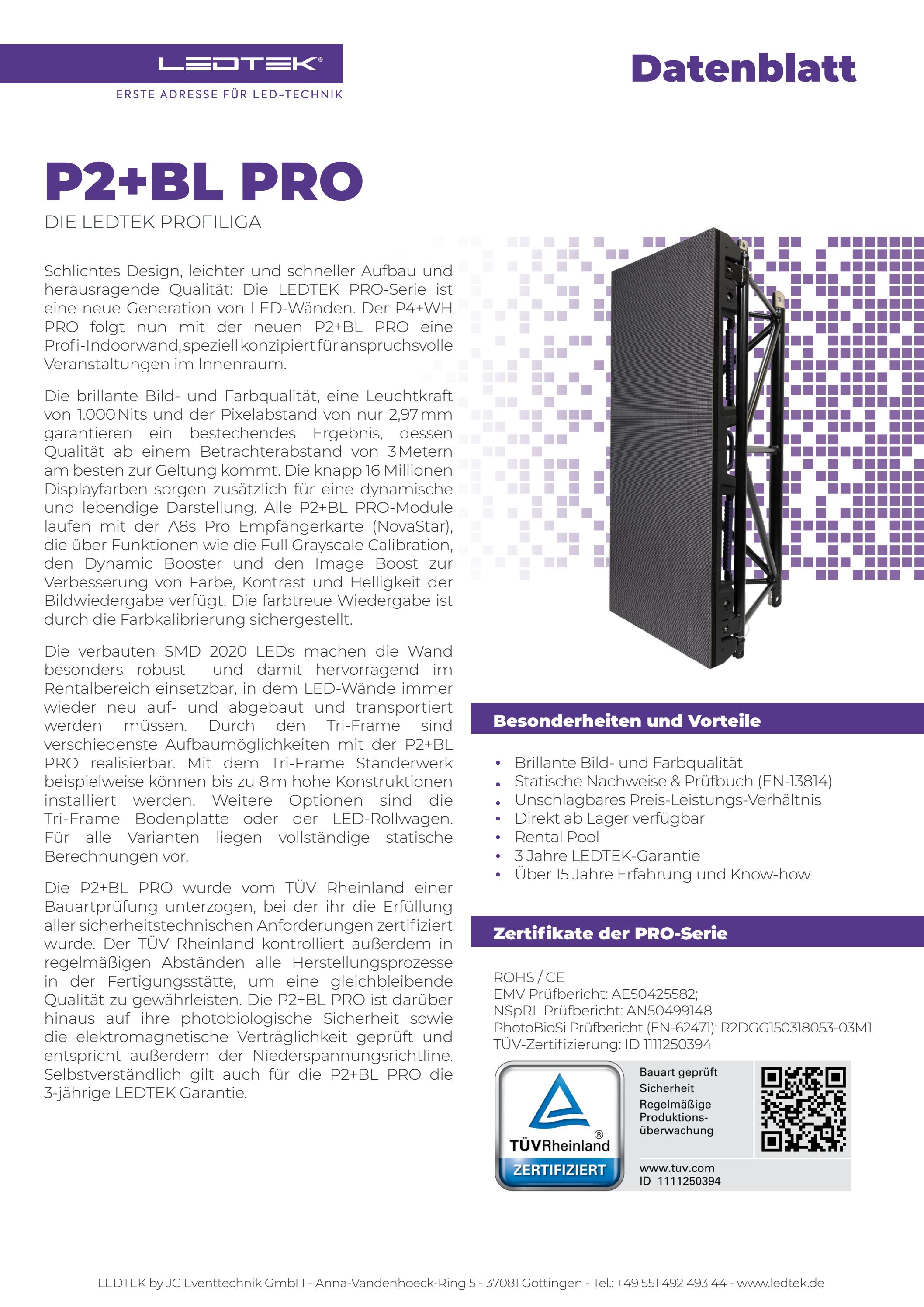 Datenblatt P2+BL PRO by LedTek by JC Eventtechnik GmbH - Issuu