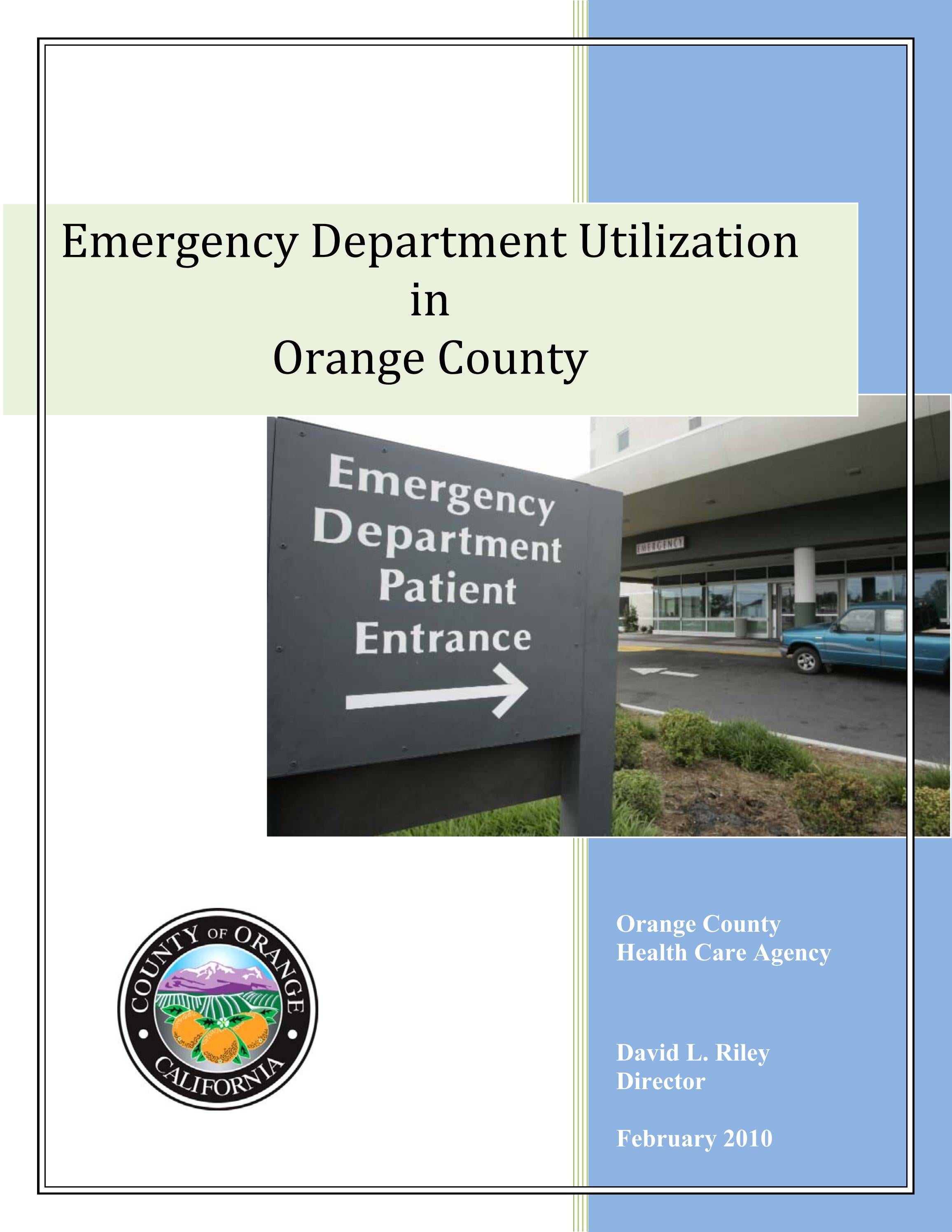 Emergency Department Utilization in Orange County 2010 by advanceoc - Issuu