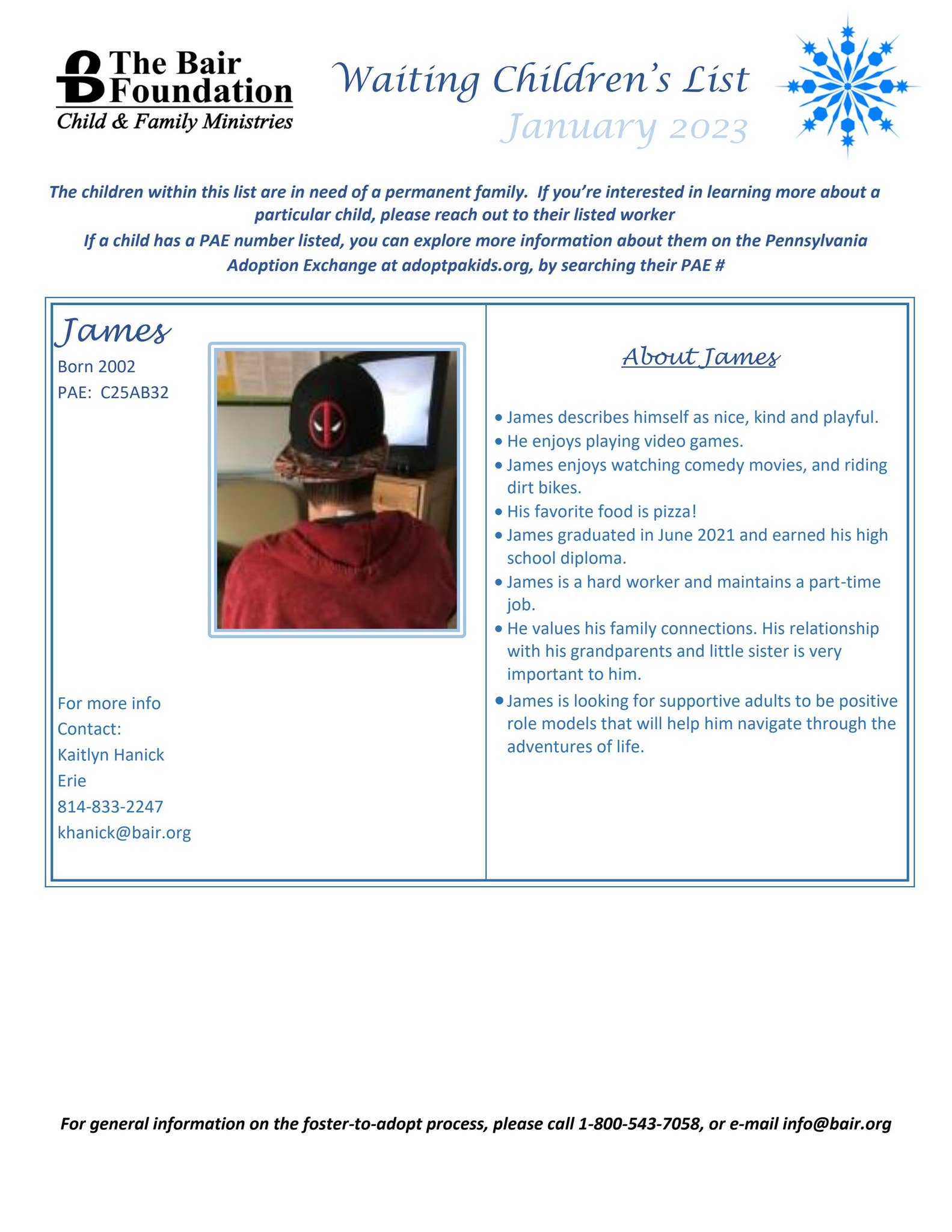 Waiting Children - January 2023 by The Bair Foundation - Issuu