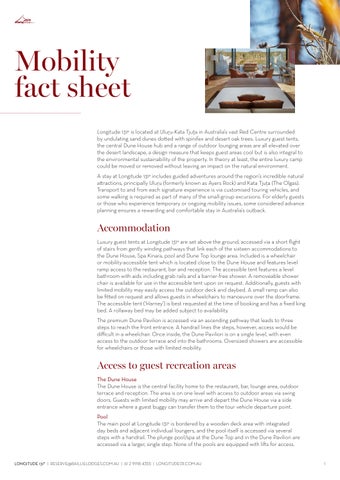 LON | Mobility Fact Sheet by Baillie Lodges - Issuu