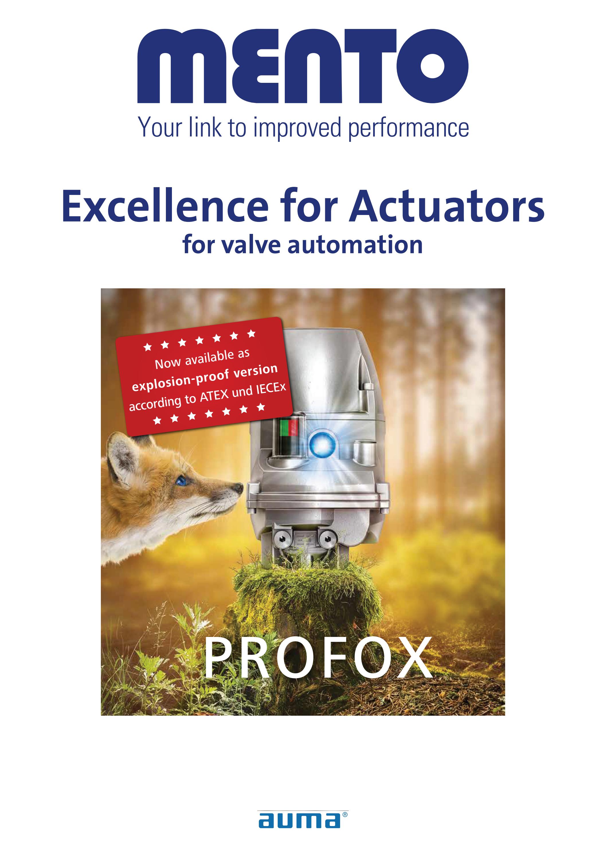 Auma Profox - Excellence for Actuators by Mento-AS - Issuu