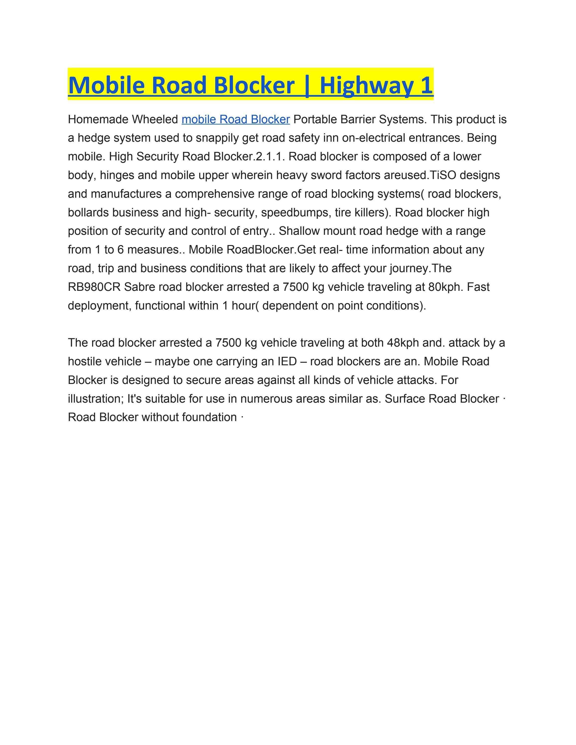 Mobile Road Blocker | Road Construction Site Signs by Sandra Johnson ...