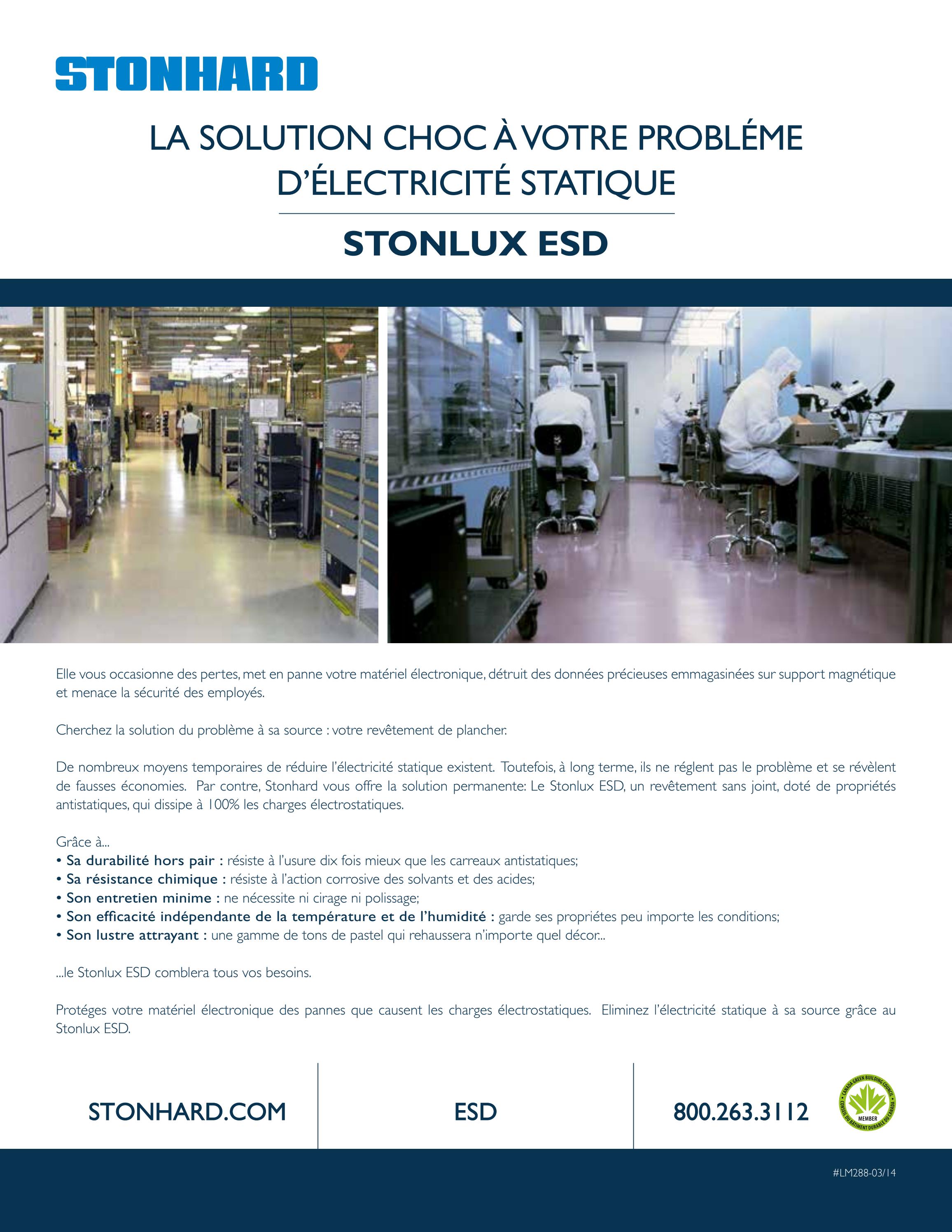 Stonlux ESD - Designed to Take Charge FRENCH by stonhard_canada - Issuu