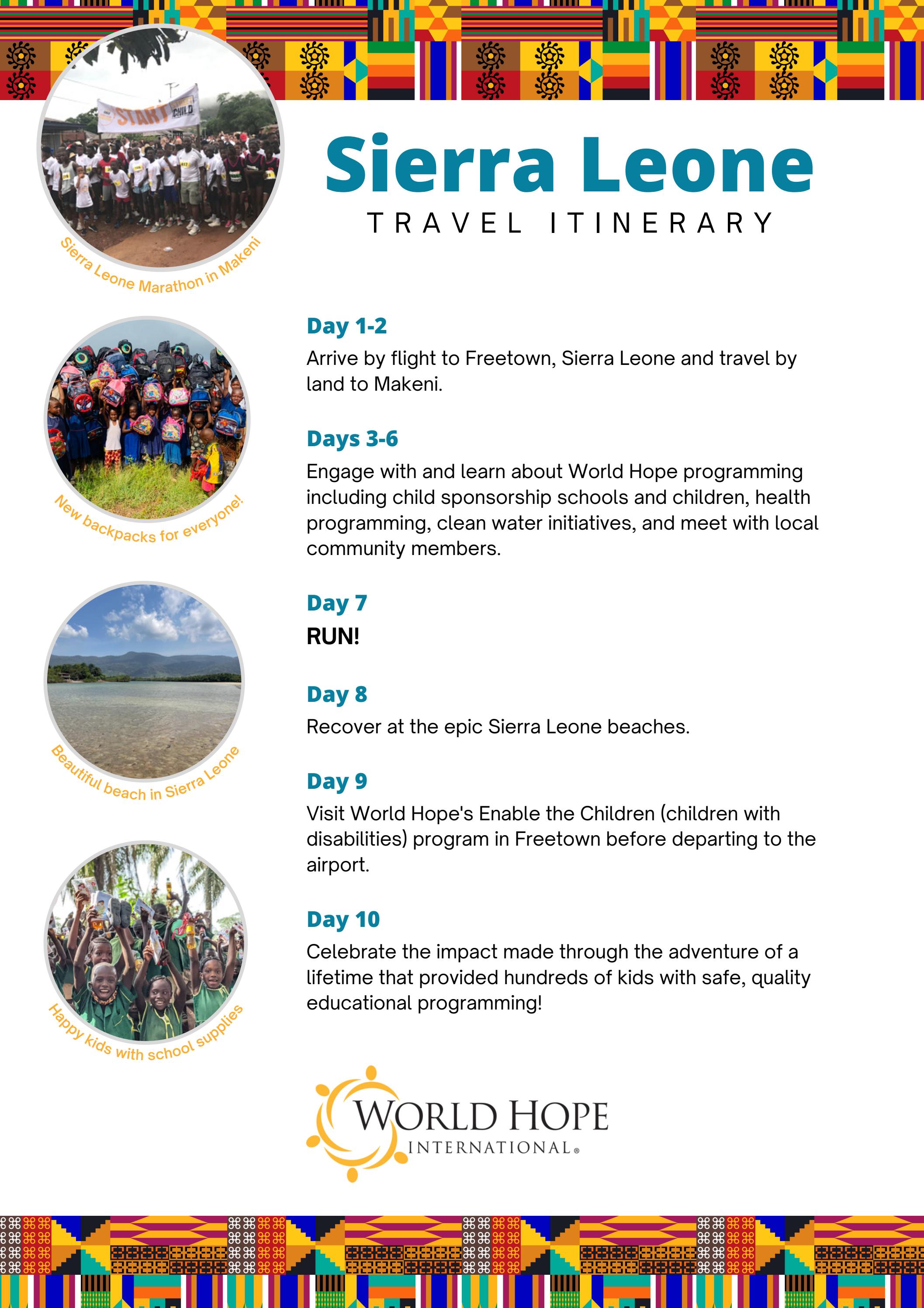 Sierra Leone Travel Itinerary by worldhopeintl - Issuu