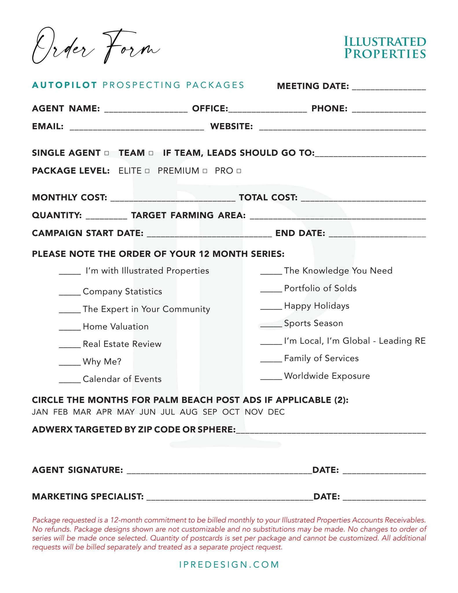 Autopilot Prospecting Package - Order Form by illustratedproperties - Issuu