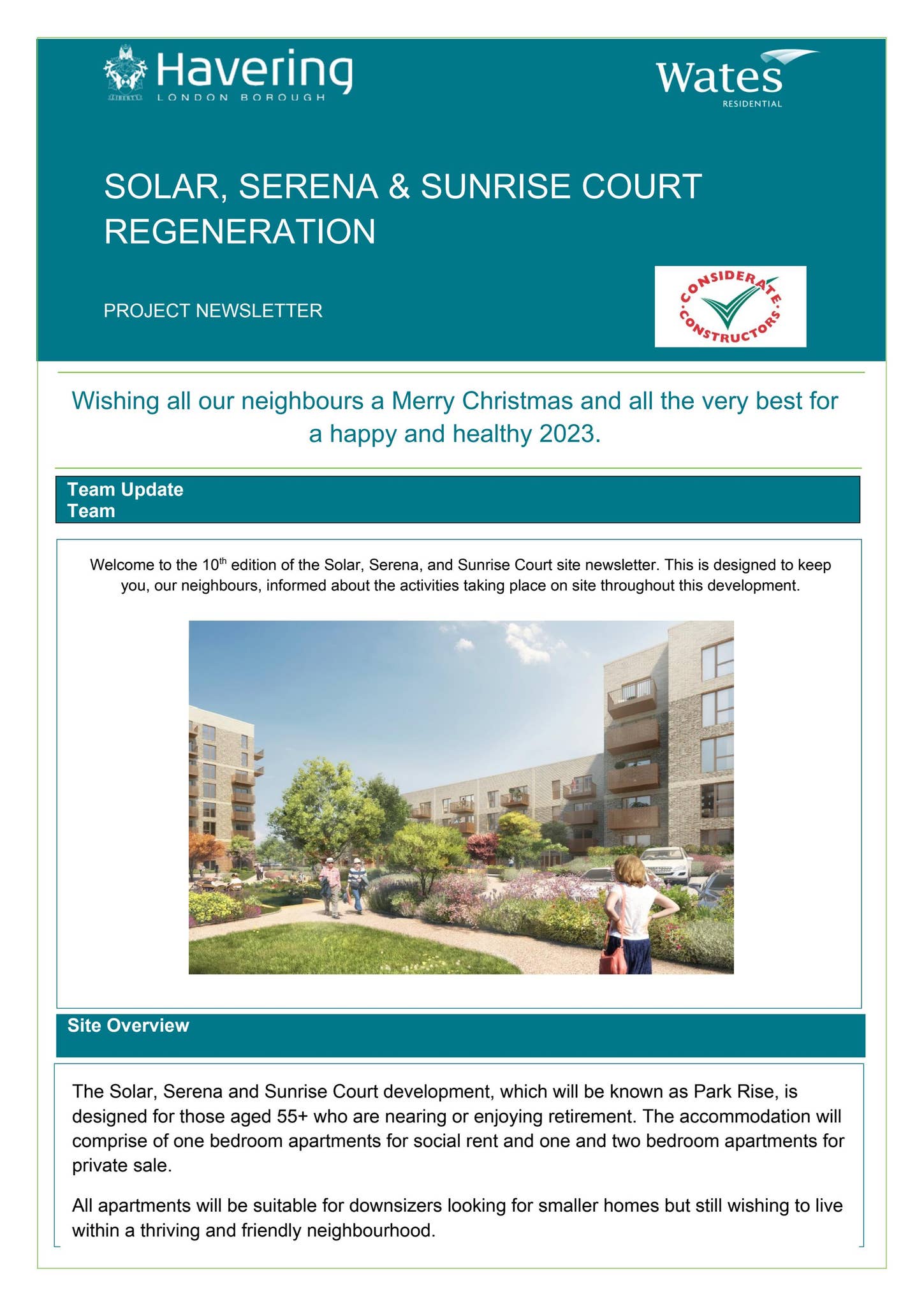 Solar, Serena and Sunrise neighbour update, December 2022 by Havering ...