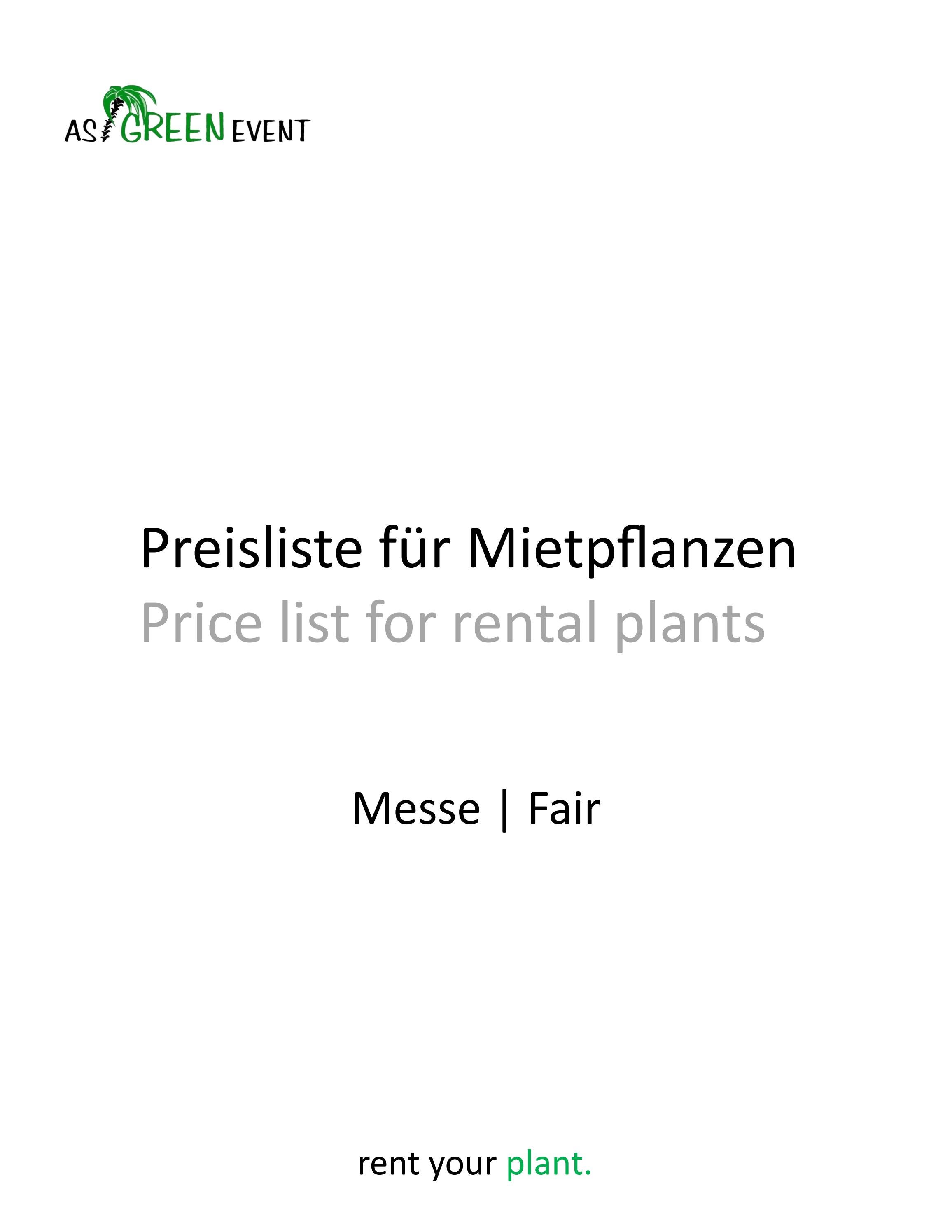 Preisliste Mietpflanzen - Messe 2023 by greenevent - Issuu