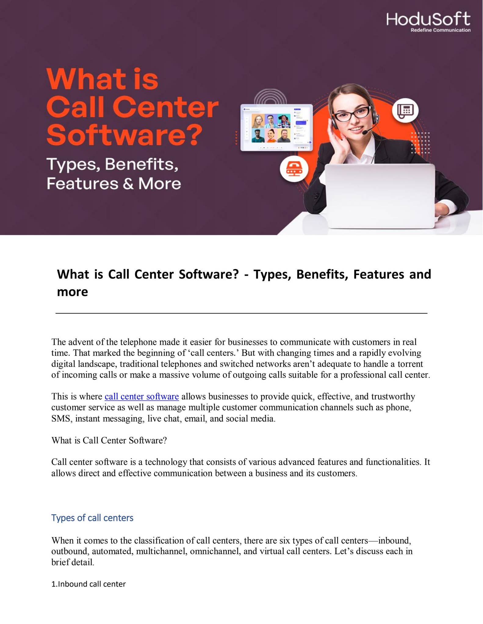 What is Call Center Software? - Types, Benefits, Features and more by ...