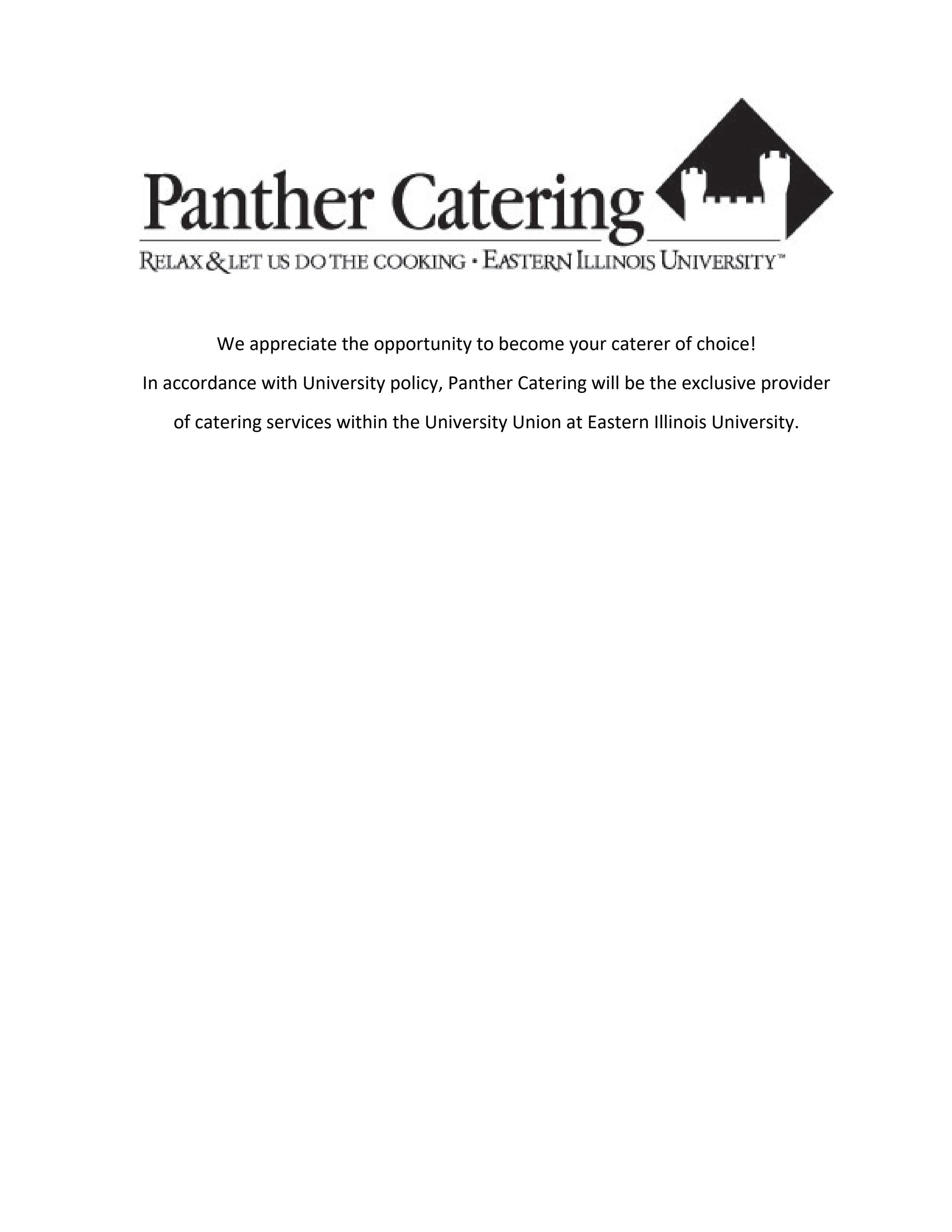 Panther Catering Menu by EIU Housing - Issuu