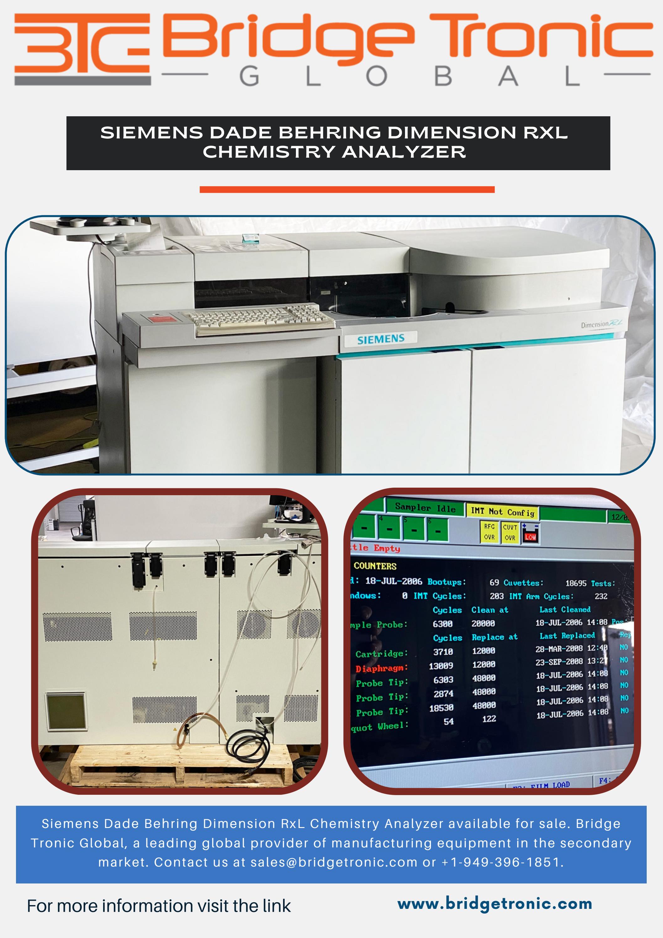 Siemens Dade Behring Dimension RxL Chemistry Analyzer available for ...