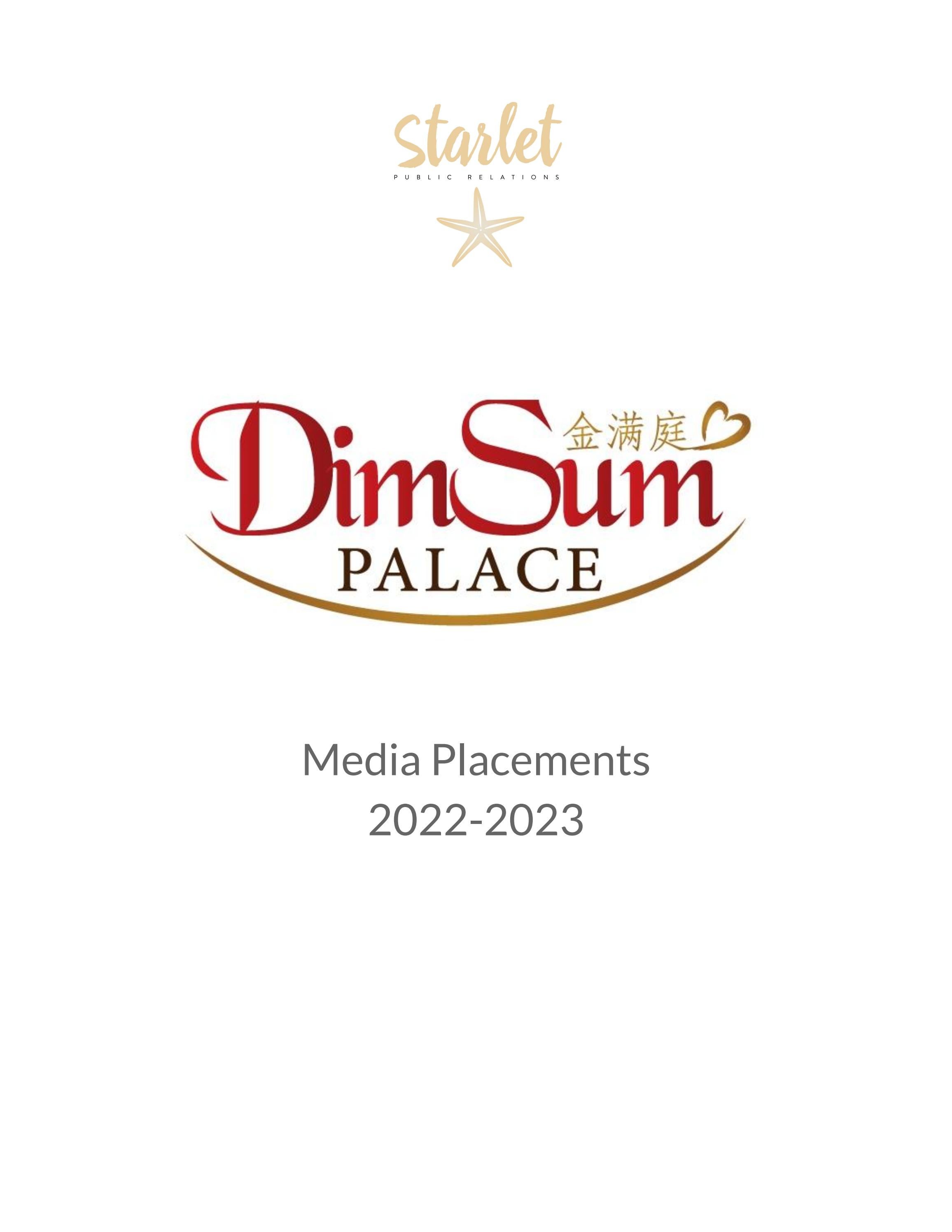 Dim Sum Palace Media by Starlet PR 2023 by Starlet PR - Issuu