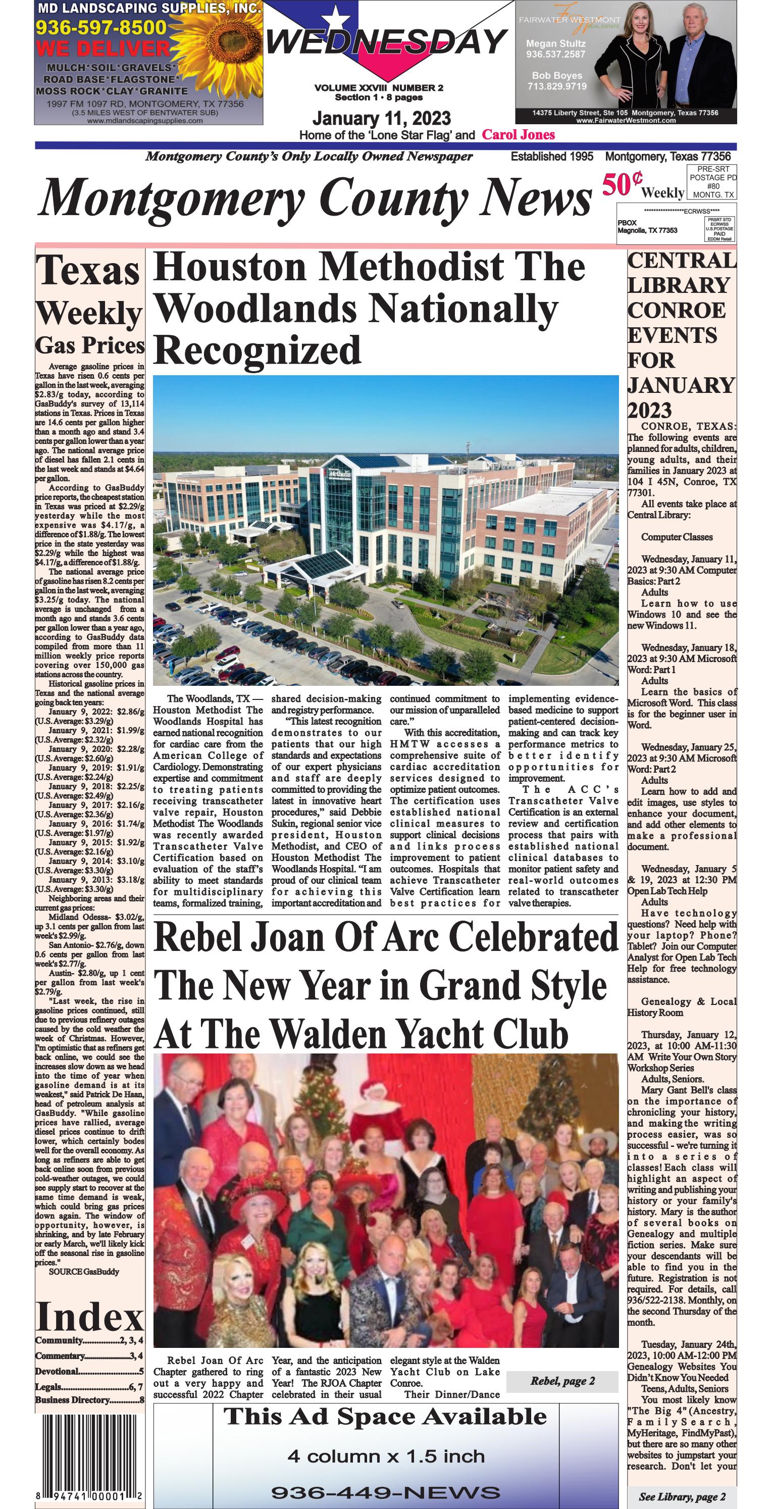 Montgomery County News, January 11, 2023 by Monte West - Issuu