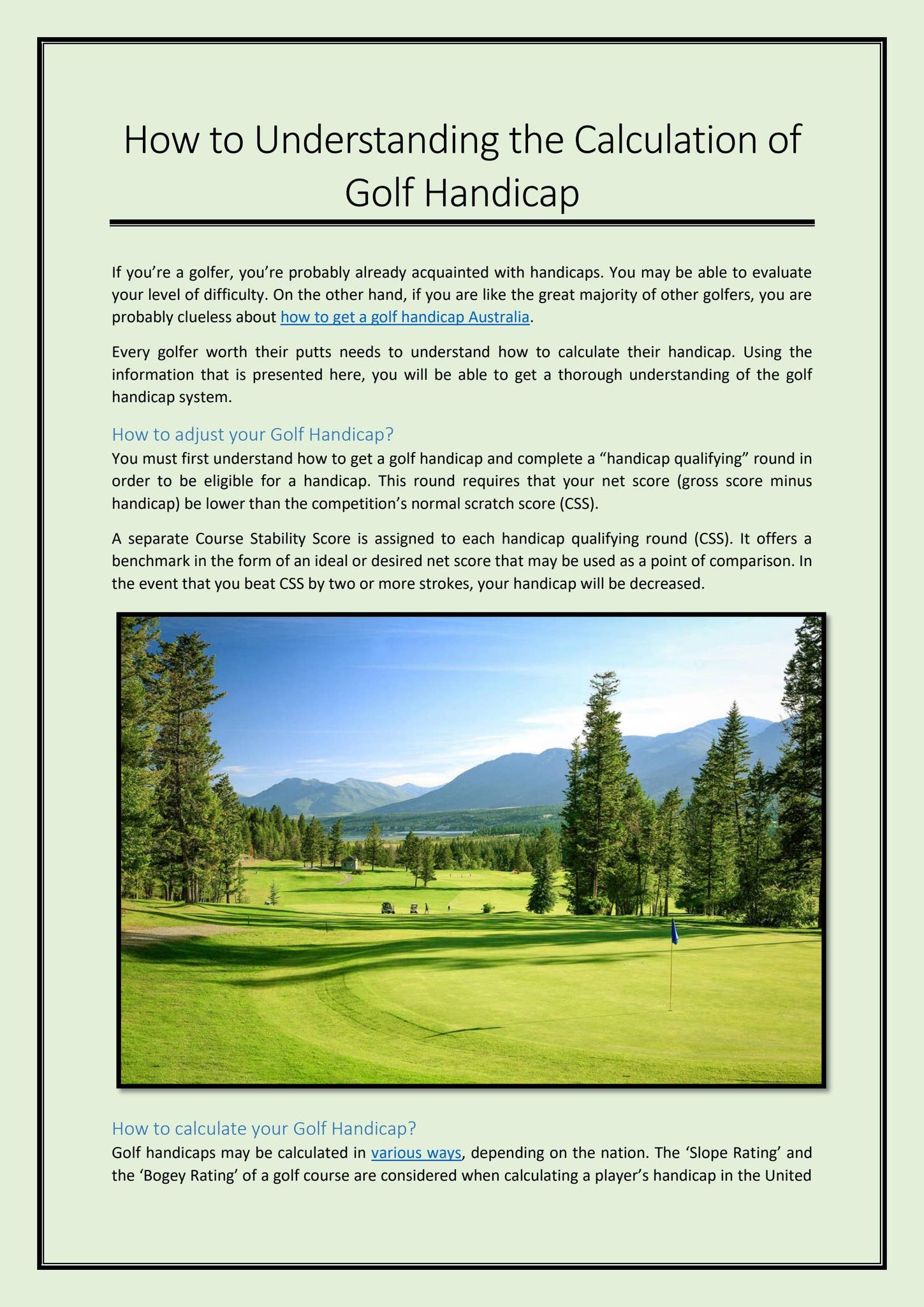 How to Understanding the Calculation of Golf Handicap by nerderdigital ...