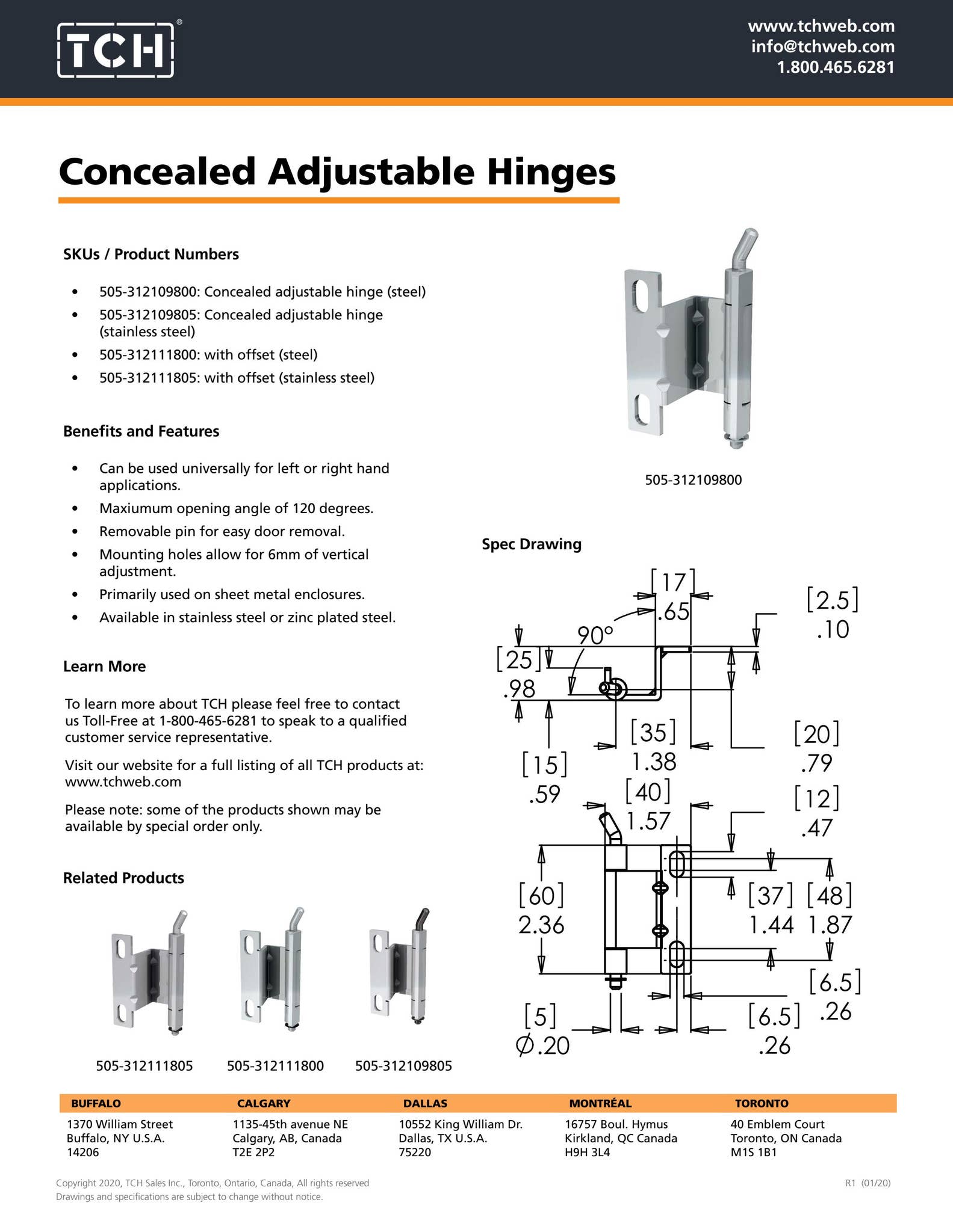 Get High-Quality Concealed Adjustable Hinges From TCH by Samantha ...