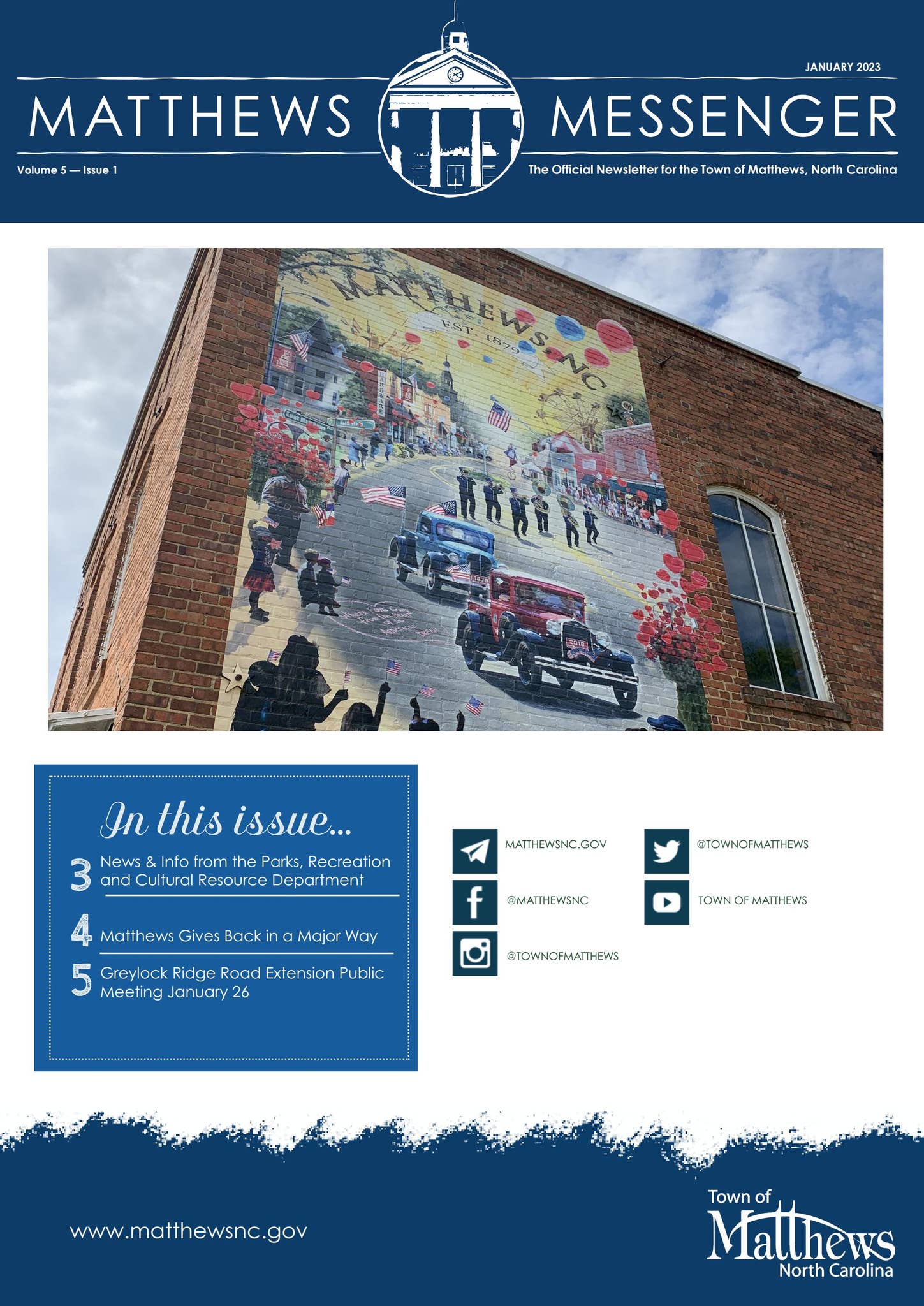 Matthews Messenger - January 2023 by matthewsnc - Issuu