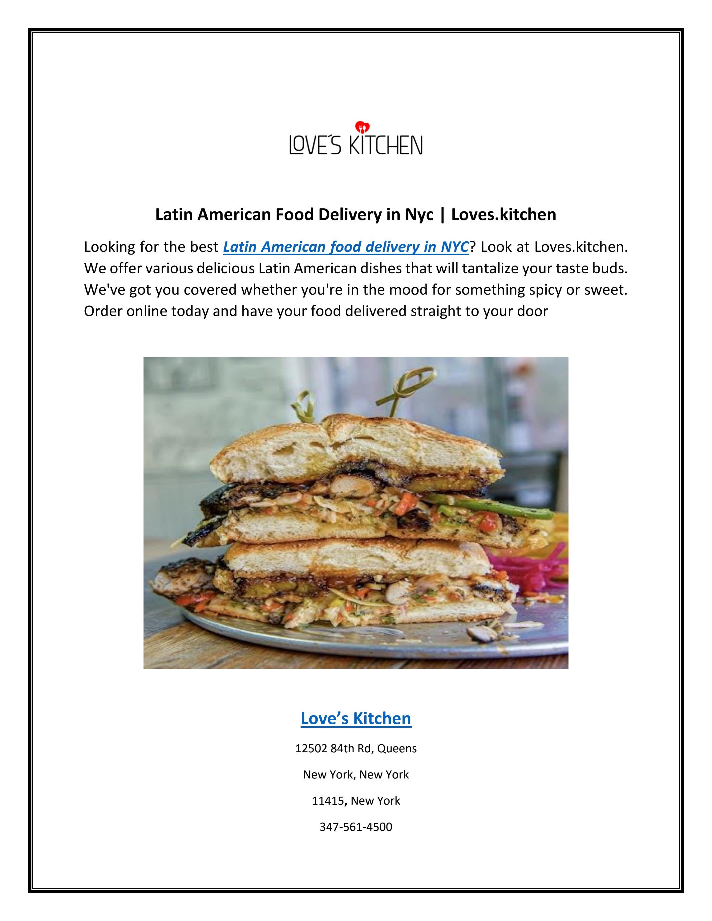 Latin American Food Delivery in Nyc | Loves.kitchen by Love’s Kitchen - Issuu