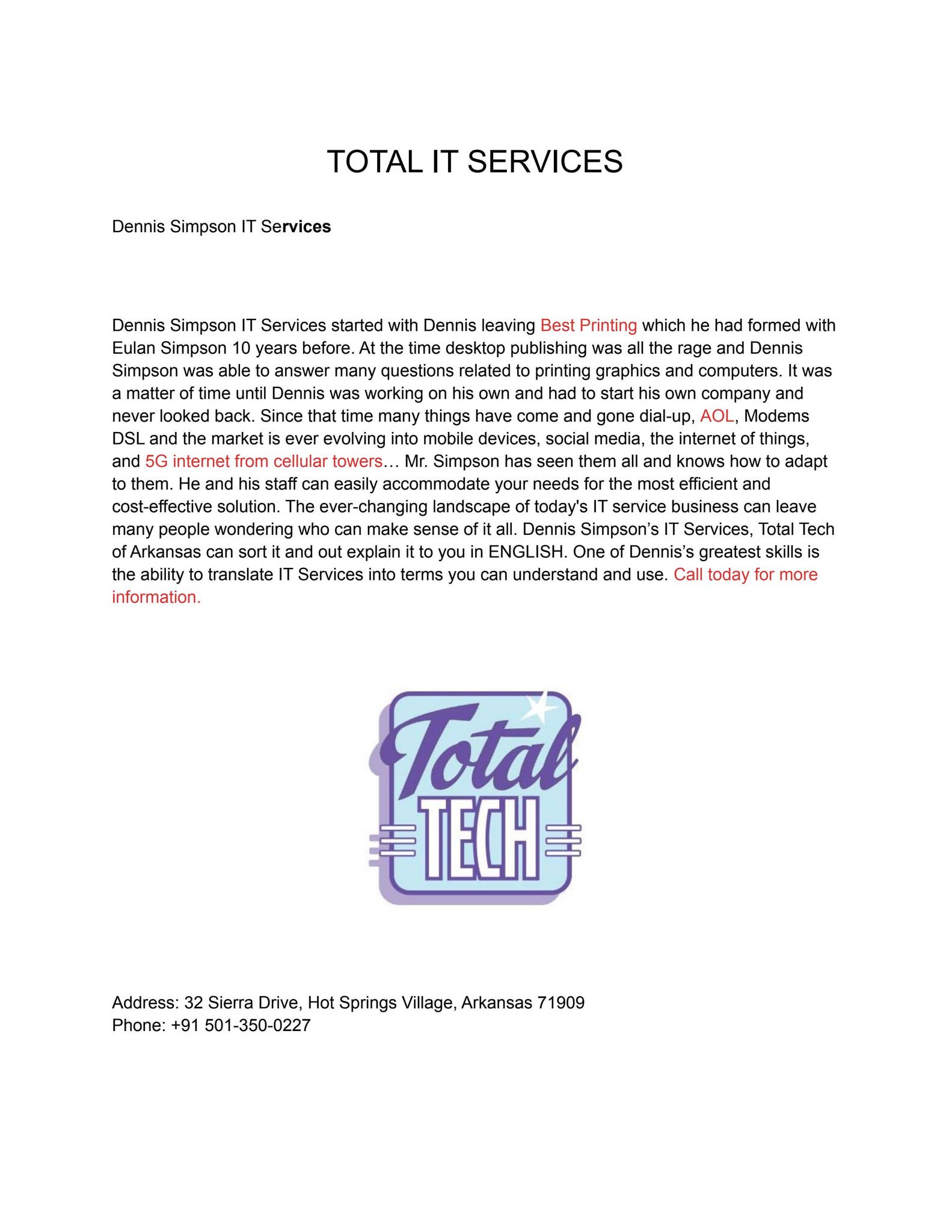 TOTAL IT SERVICES - Total Tech of AR by totaltech-ar - Issuu