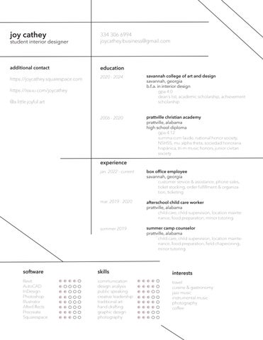 Resume: Joy Cathey (01/2023) by Joy Cathey - Issuu