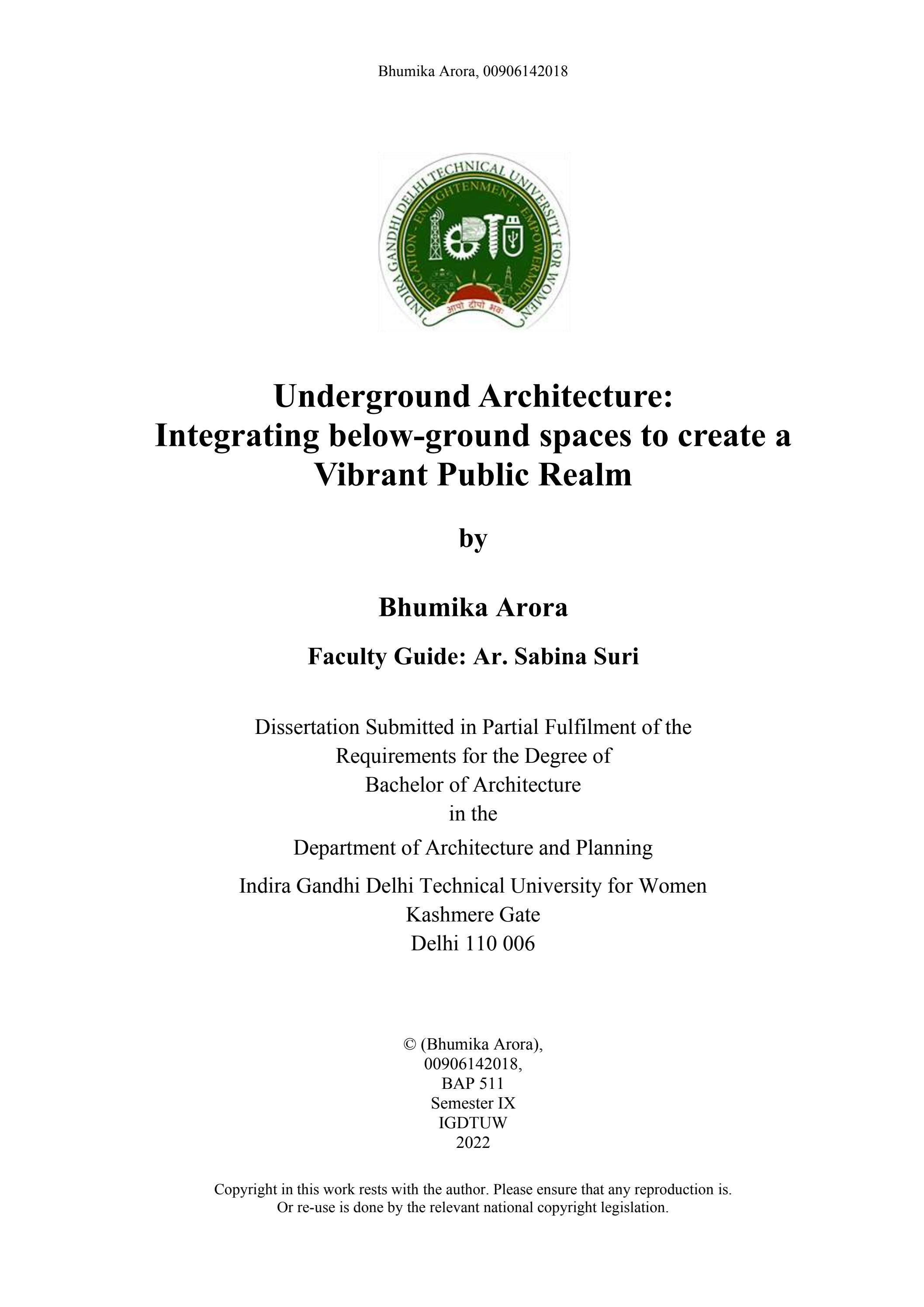 Architectural Dissertation Report (2022) - Bhumika Arora by Bhumika ...