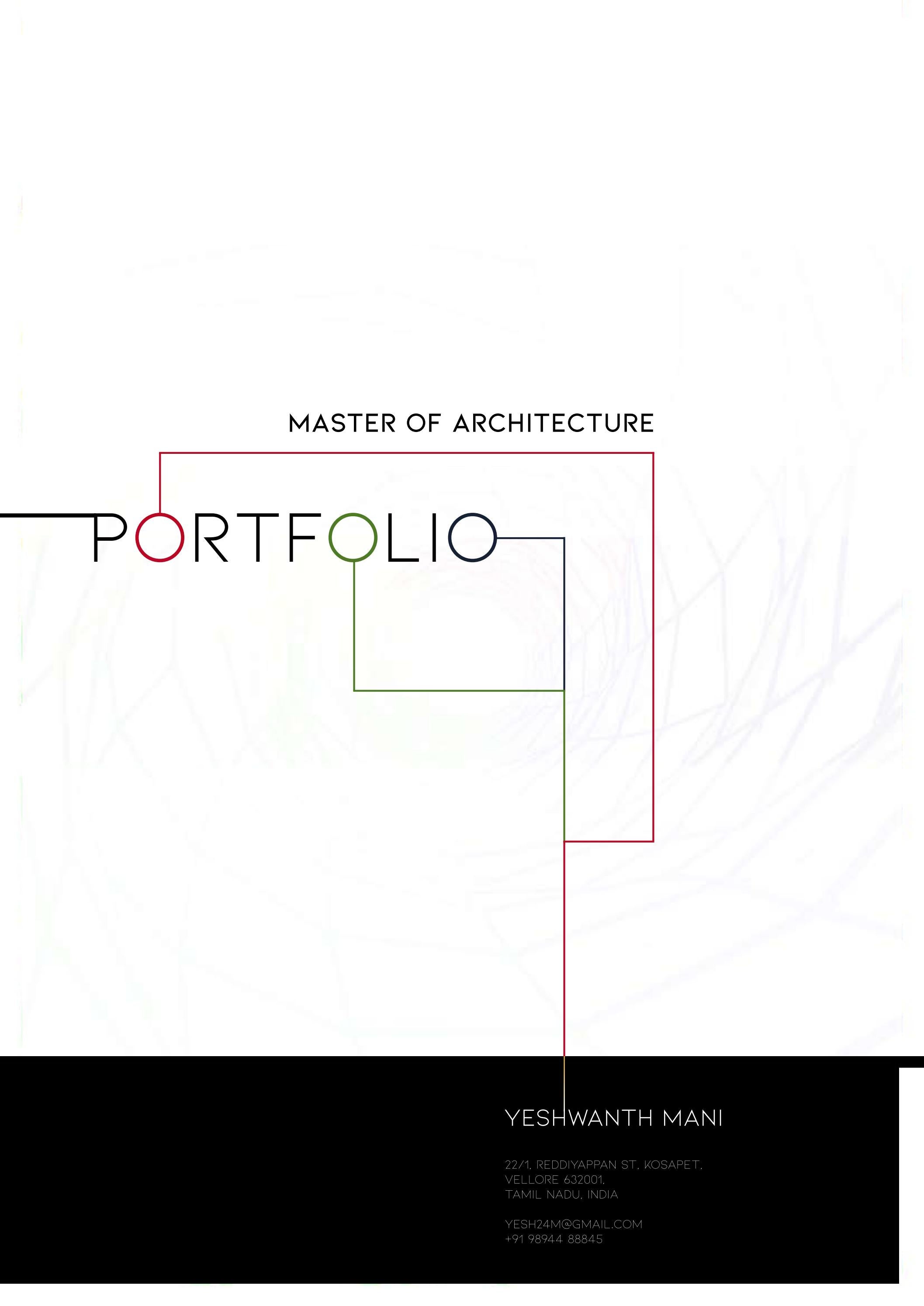 Yeshwanth Mani | Master of Architecture portfolio 2023 by Yesh Wanth ...