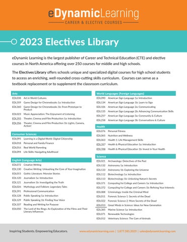 Electives Library Course List by edynamiclearning - Issuu