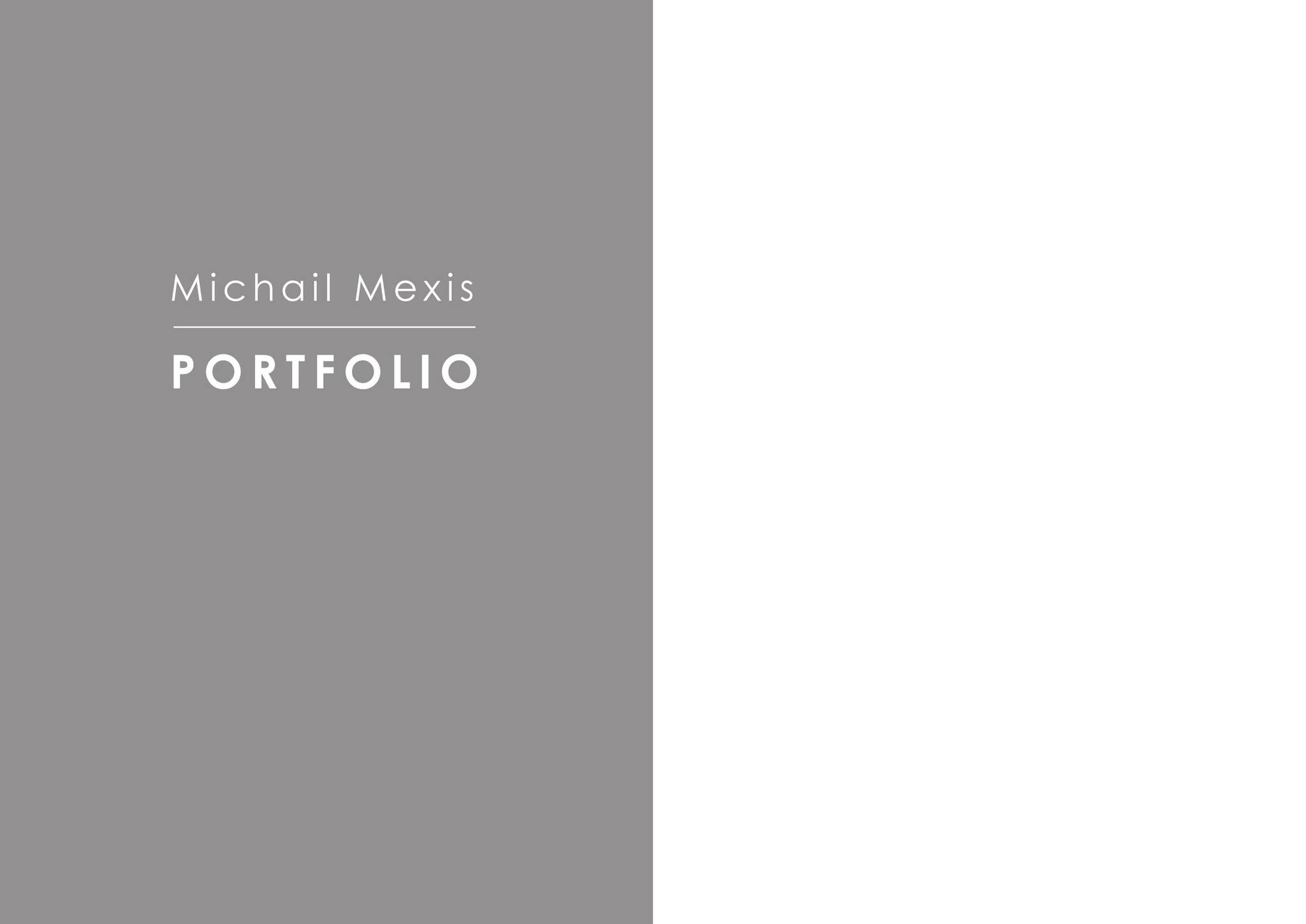 Portfolio - Michail Mexis by Michail Mexis - Issuu