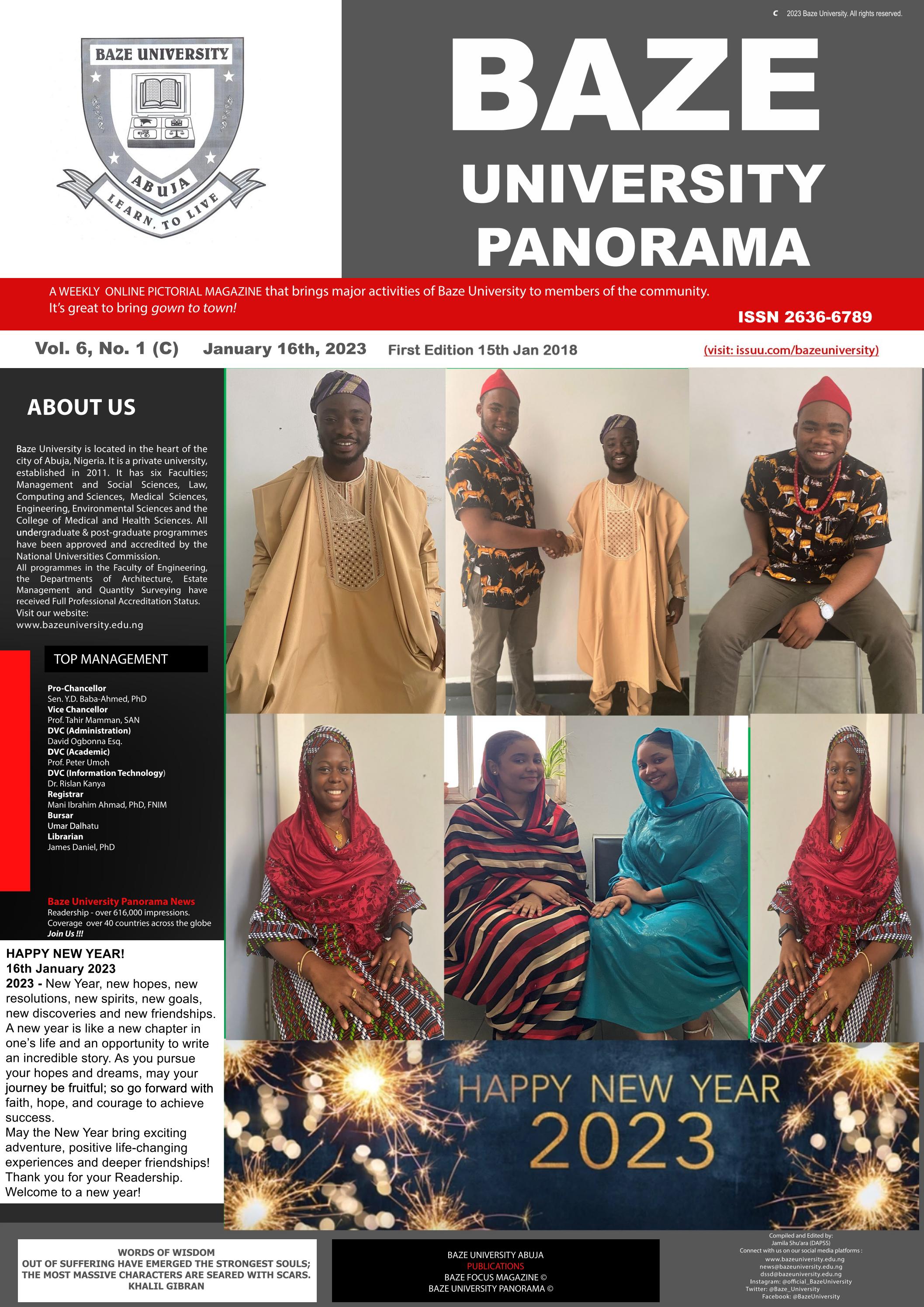 BAZE UNIVERSITY PANORAMA NEWS (16th January 2023) by Baze University ...