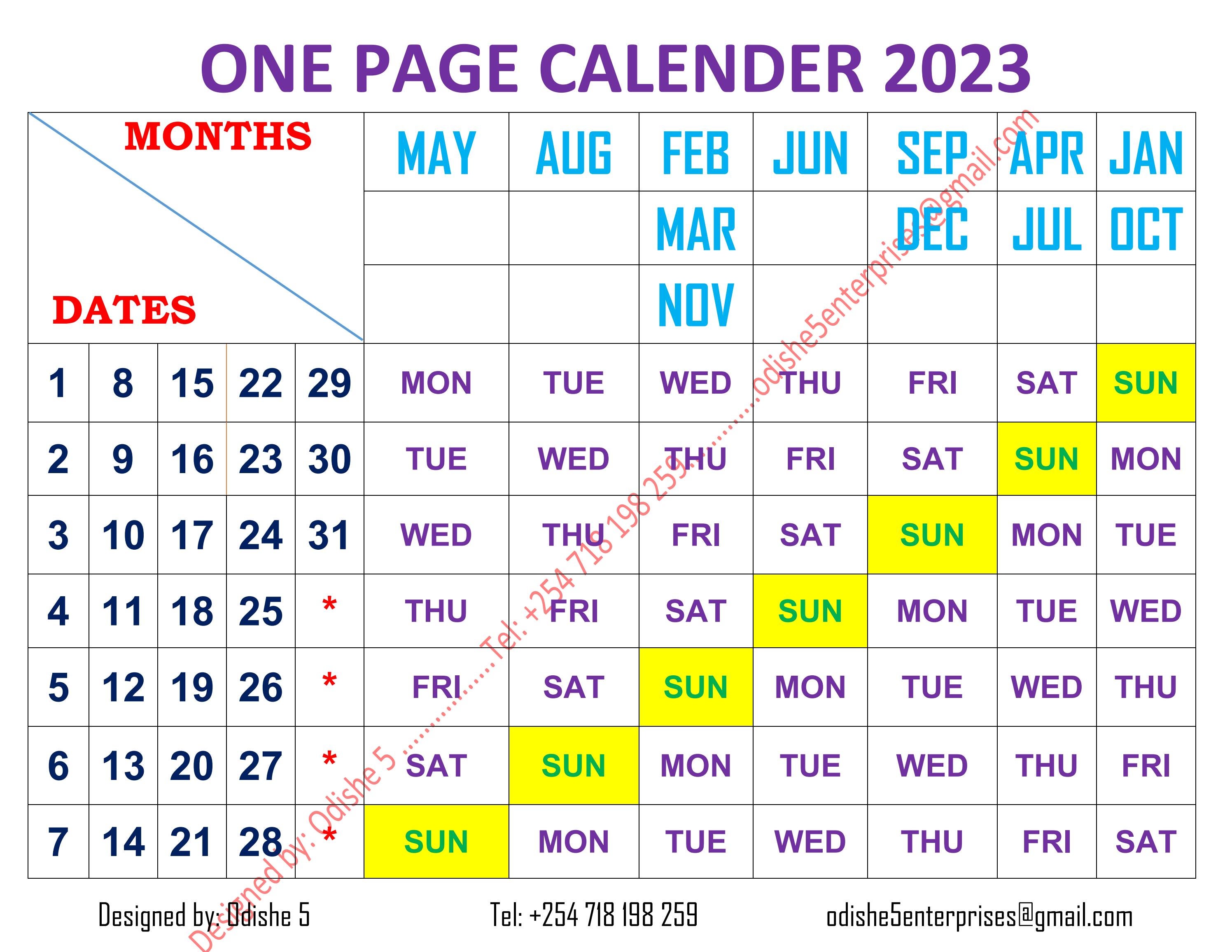 ONE PAGE CALLENDER by Stephen Odiwo - Issuu