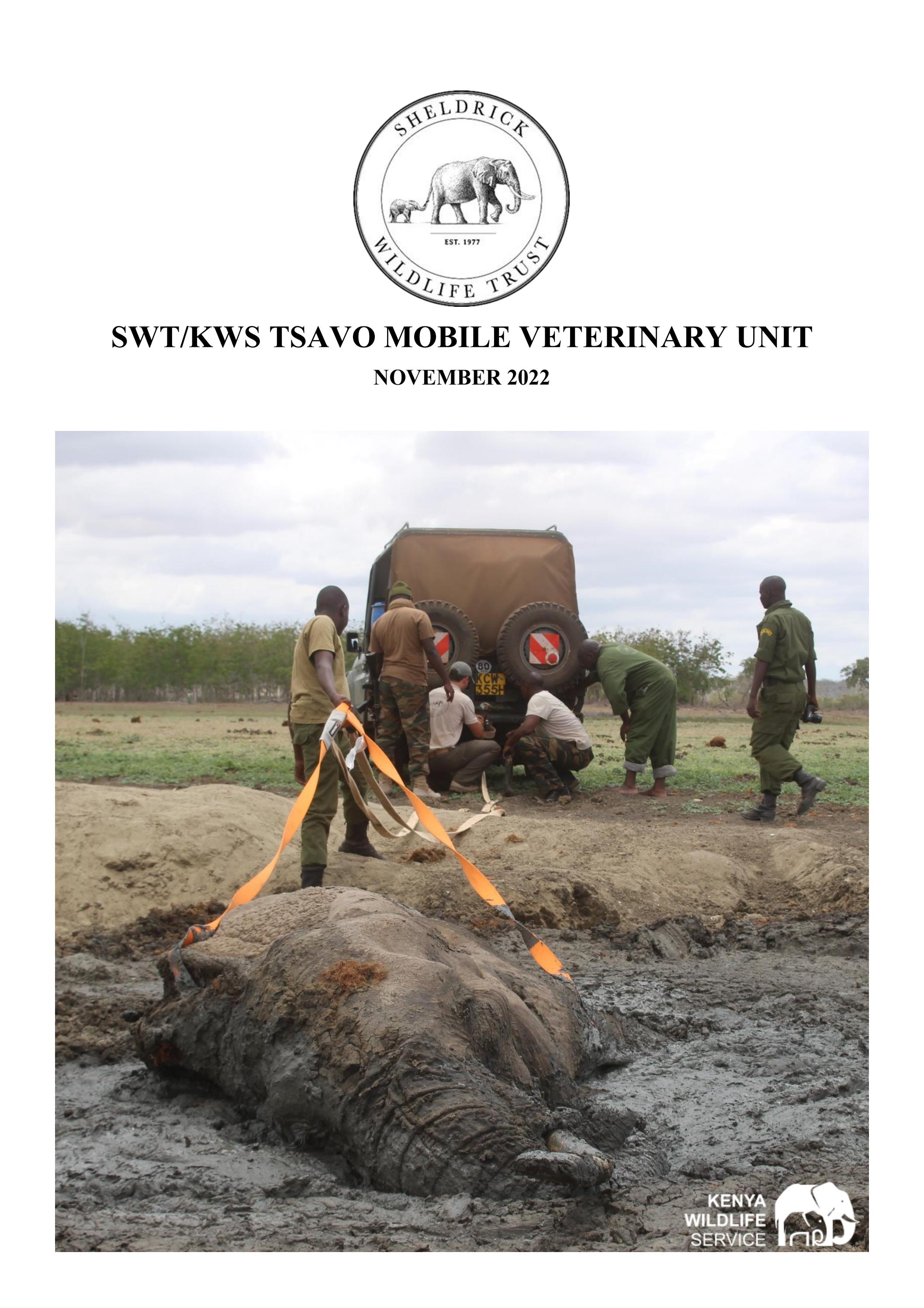 SWT/KWS Tsavo Mobile Veterinary Report for November 2022 by Sheldrick ...