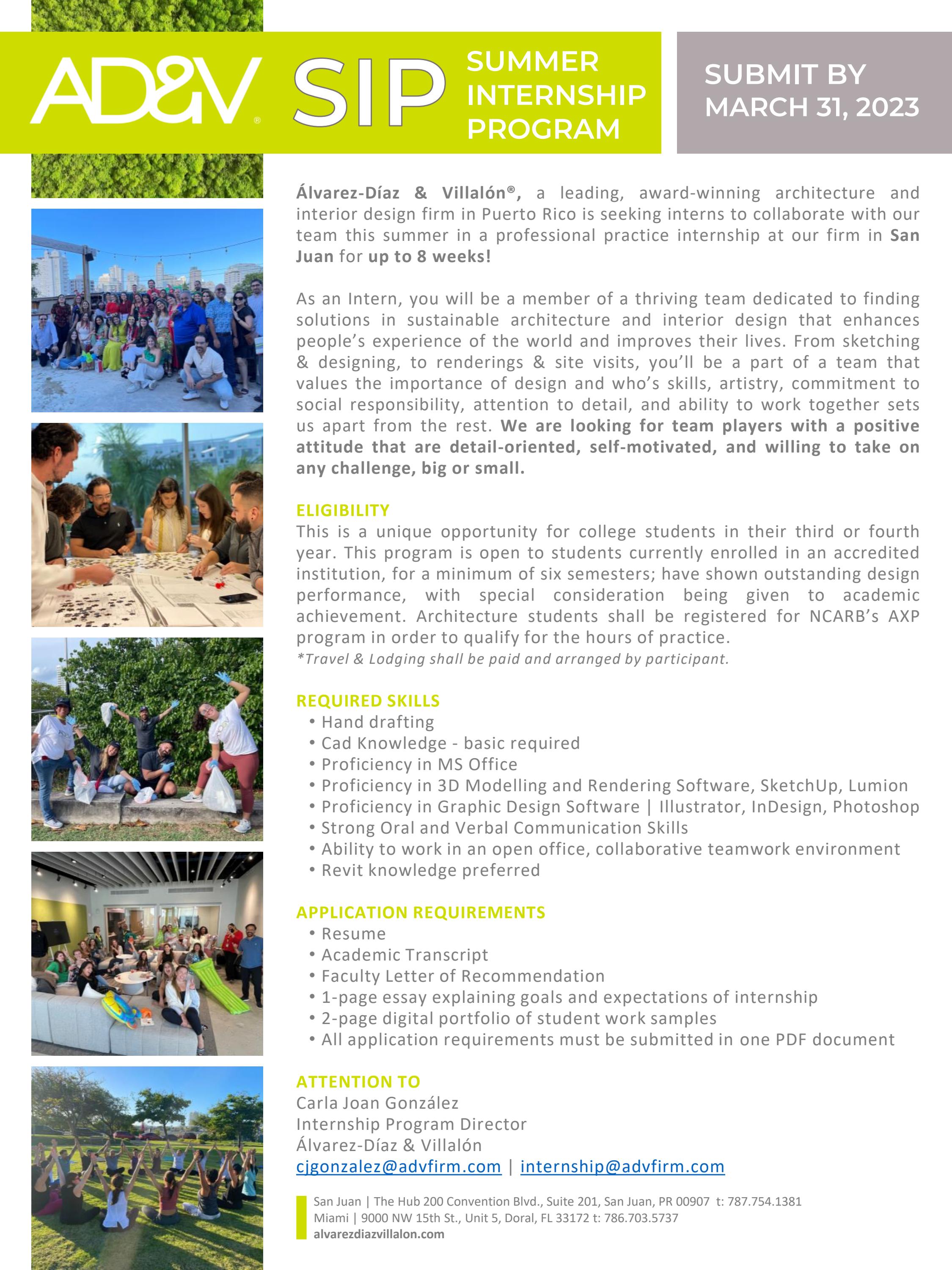 AD&V's 2023 Summer Internship Program (SIP) by ÁLVAREZ‐DÍAZ & VILLALÓN ...