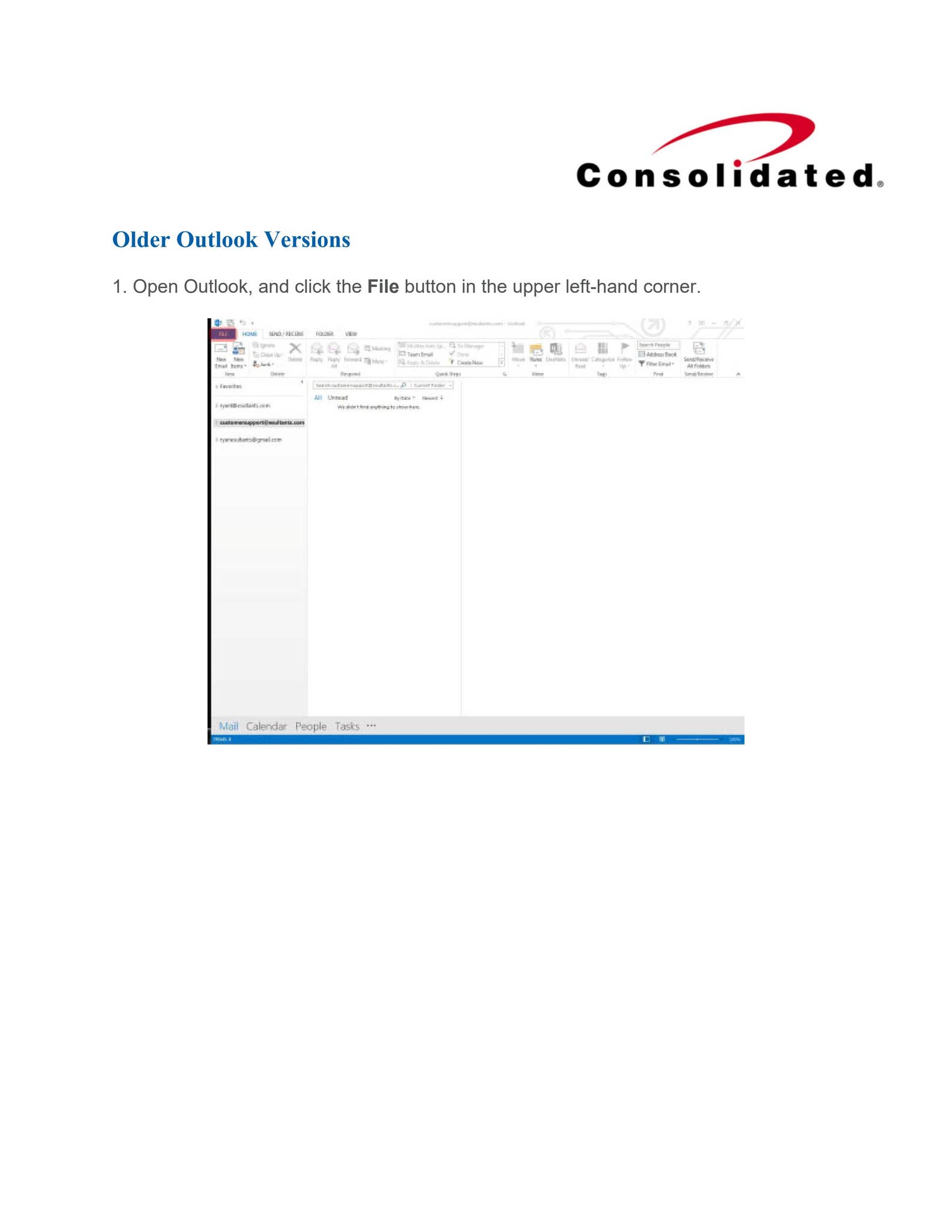 Older Outlook Versions - Internet Support by Consolidated Telcom - Issuu