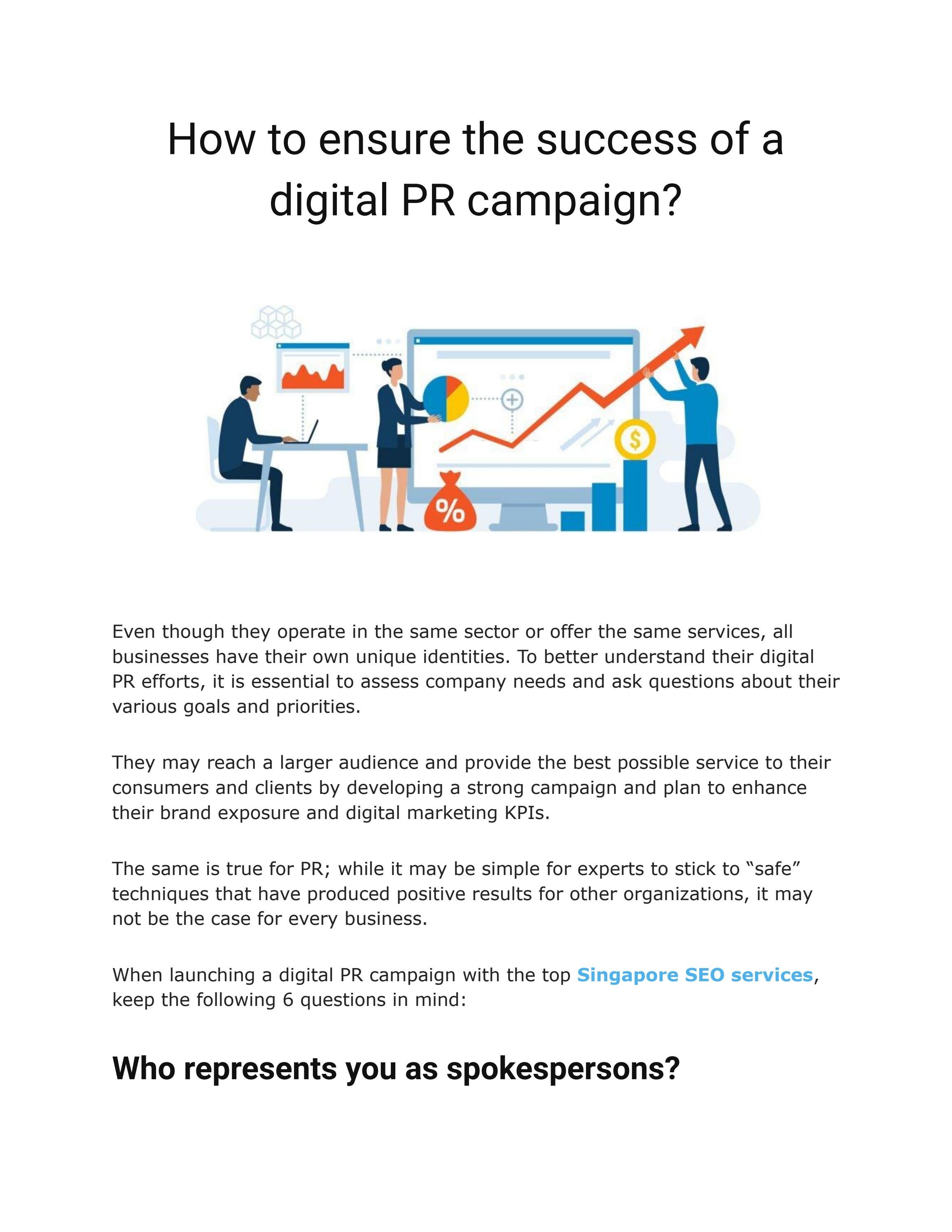 How to ensure the success of a digital PR campaign? by bthrust - Issuu