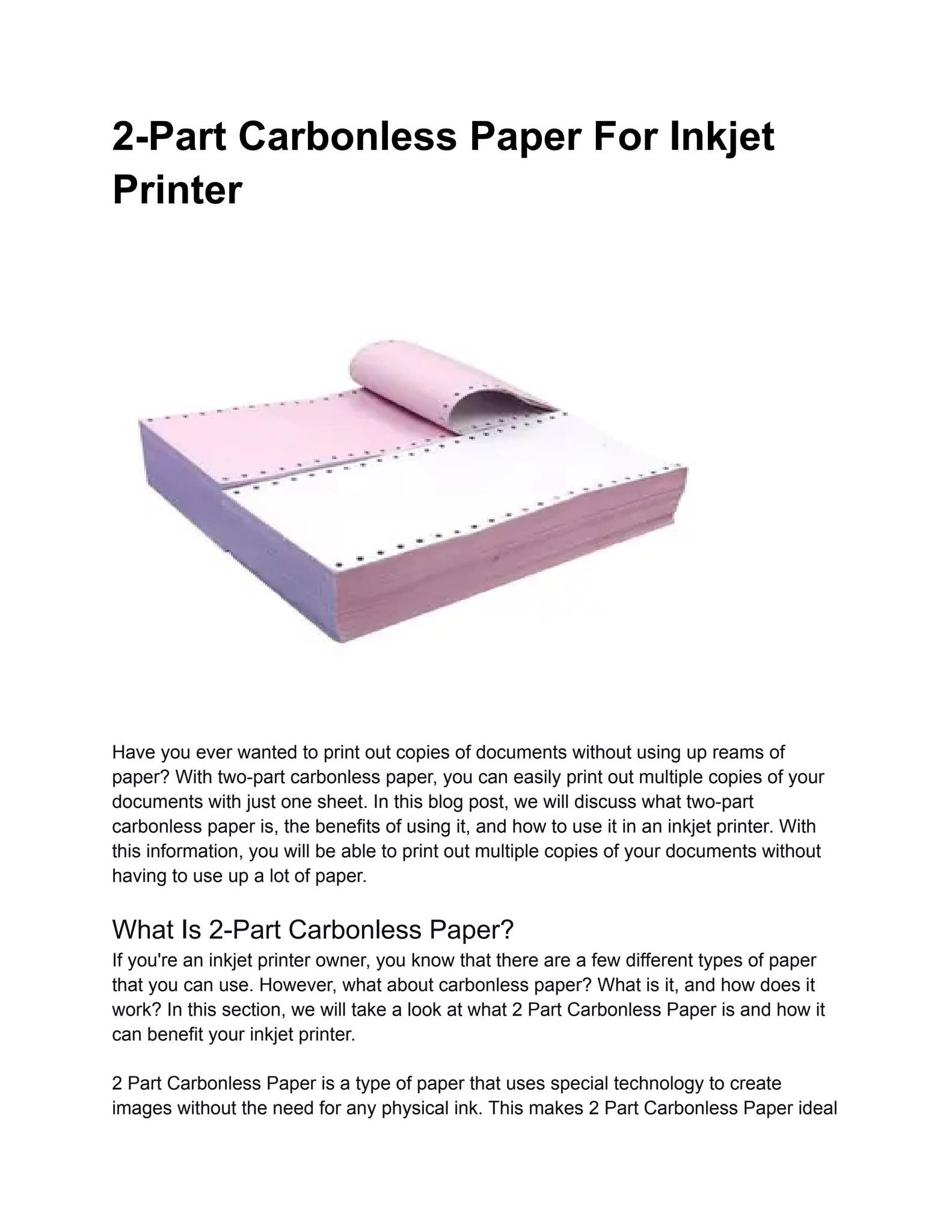 2-Part Carbonless Paper by jacquelinebisset - Issuu