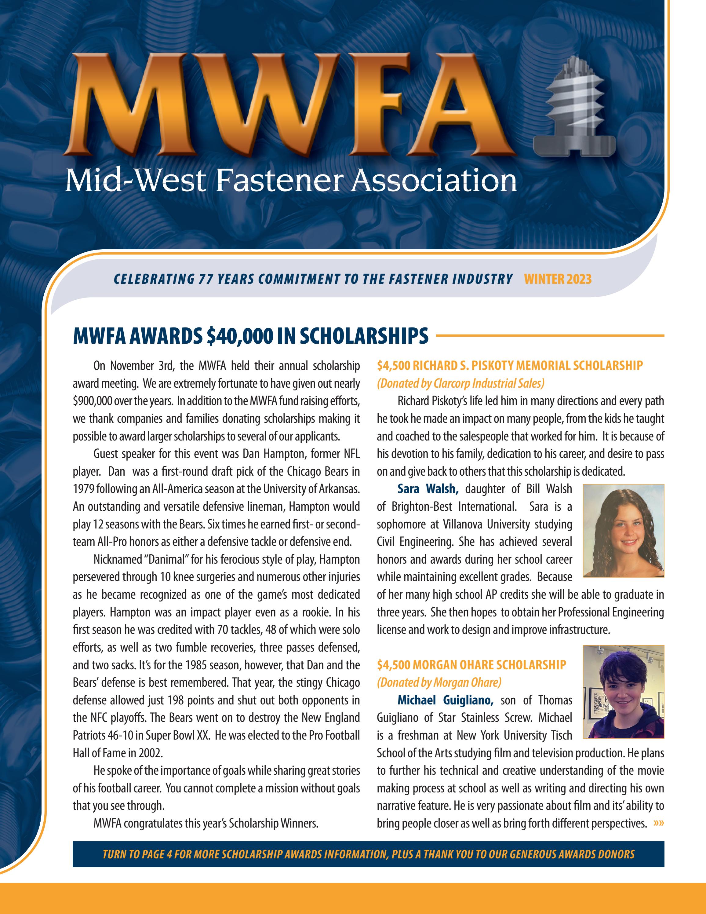 Mid-West Fastener Association | Winter 2023 Newsletter by Graphika Creative - Issuu