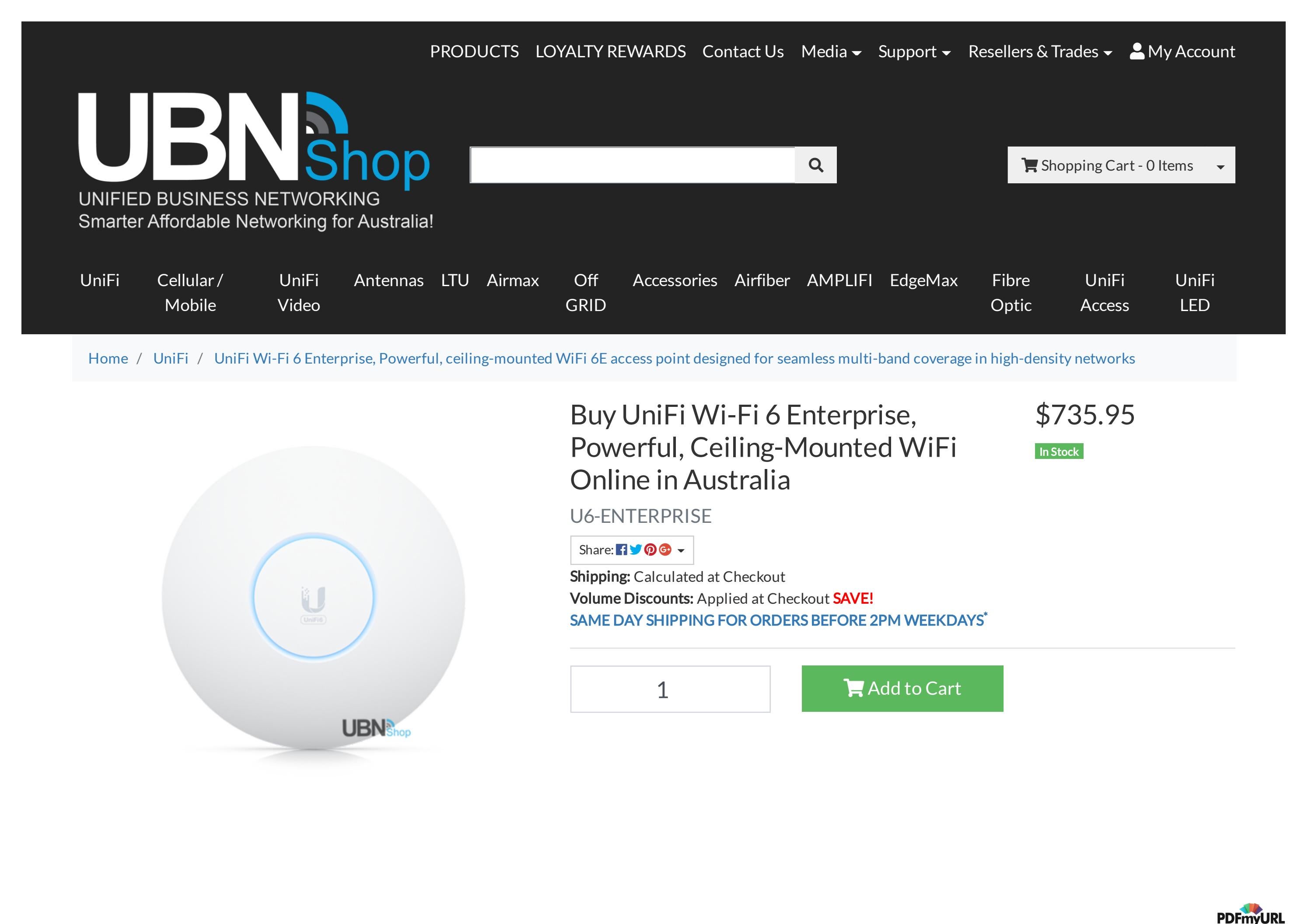 Buy UniFi Wi-Fi 6 Enterprise, Powerful, Ceiling-Mounted WiFi Online in ...