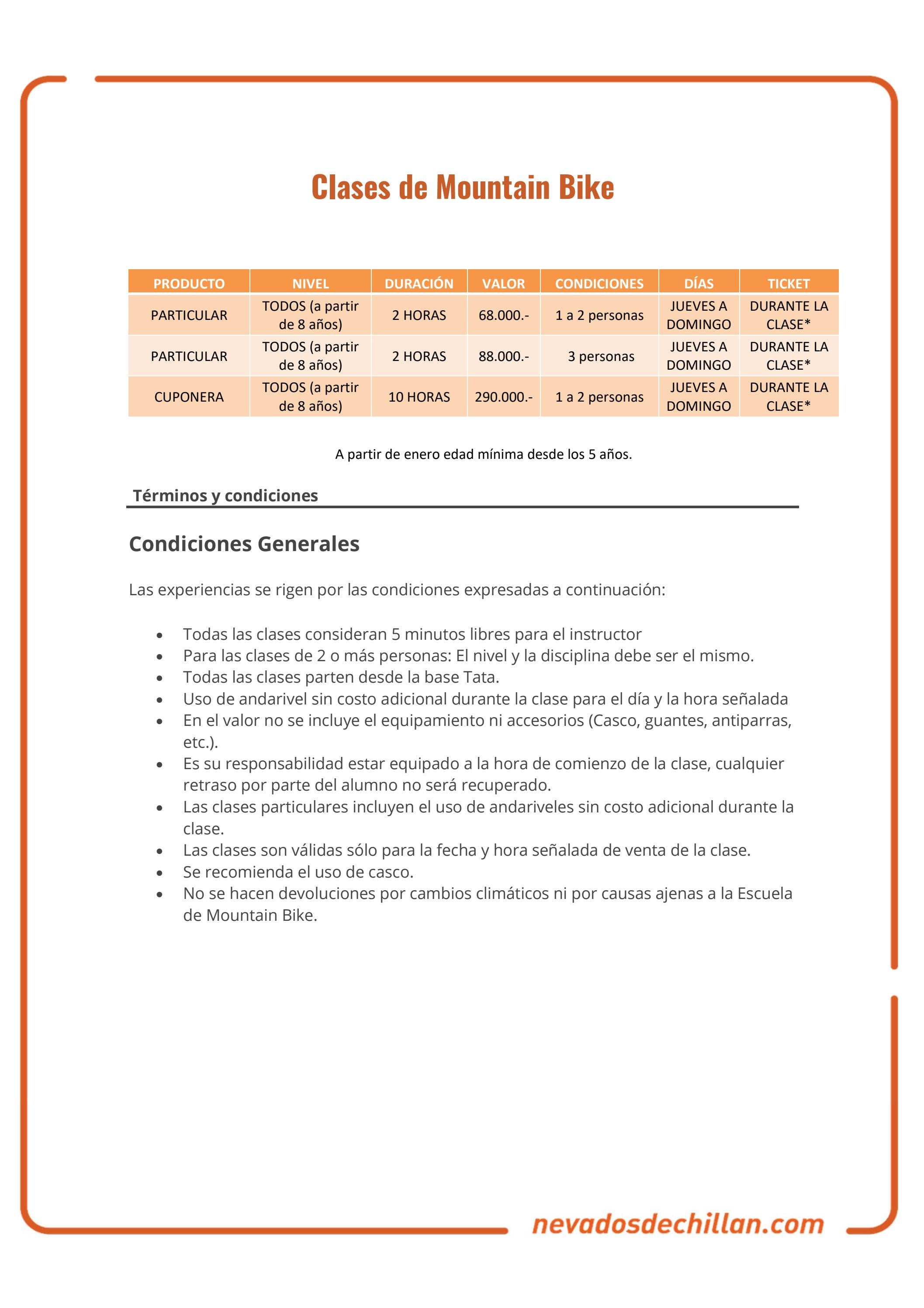 Clases de Mountain Bike by Nevados de Chillán - Issuu