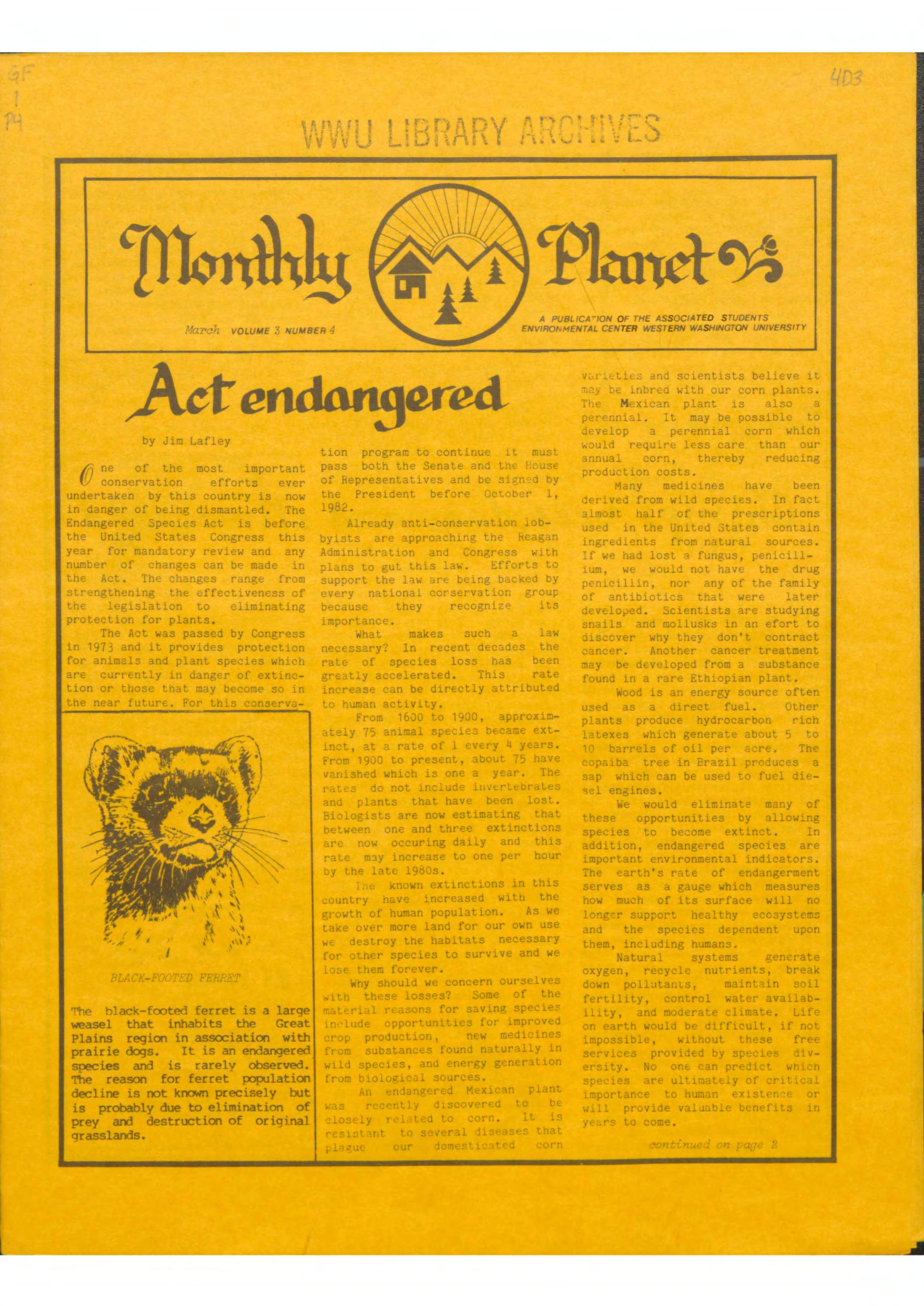 The Monthly Planet - March 1982 by The Planet Magazine - Issuu