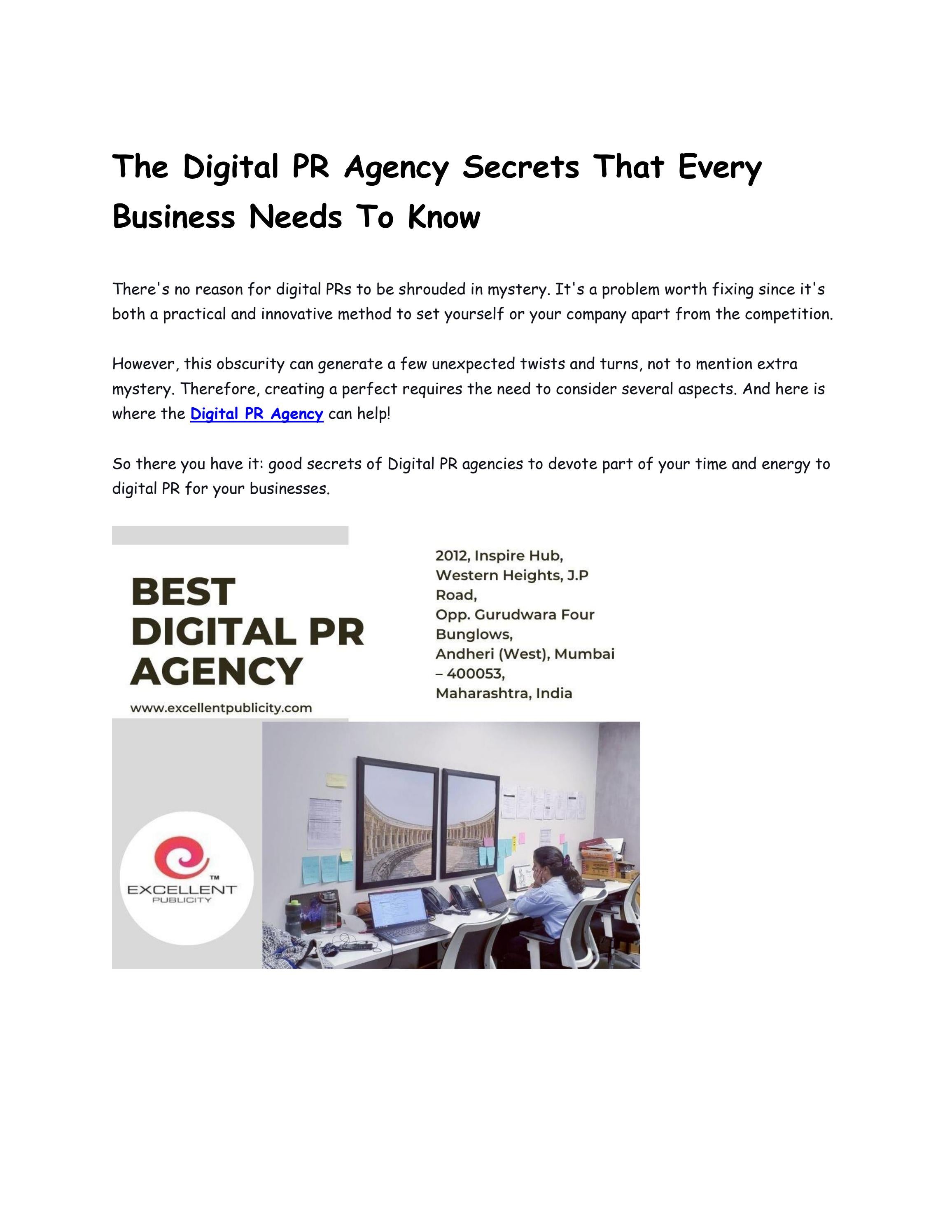 Join The Trustworthy Digital Marketing Agency | Excellent Publicity by ...