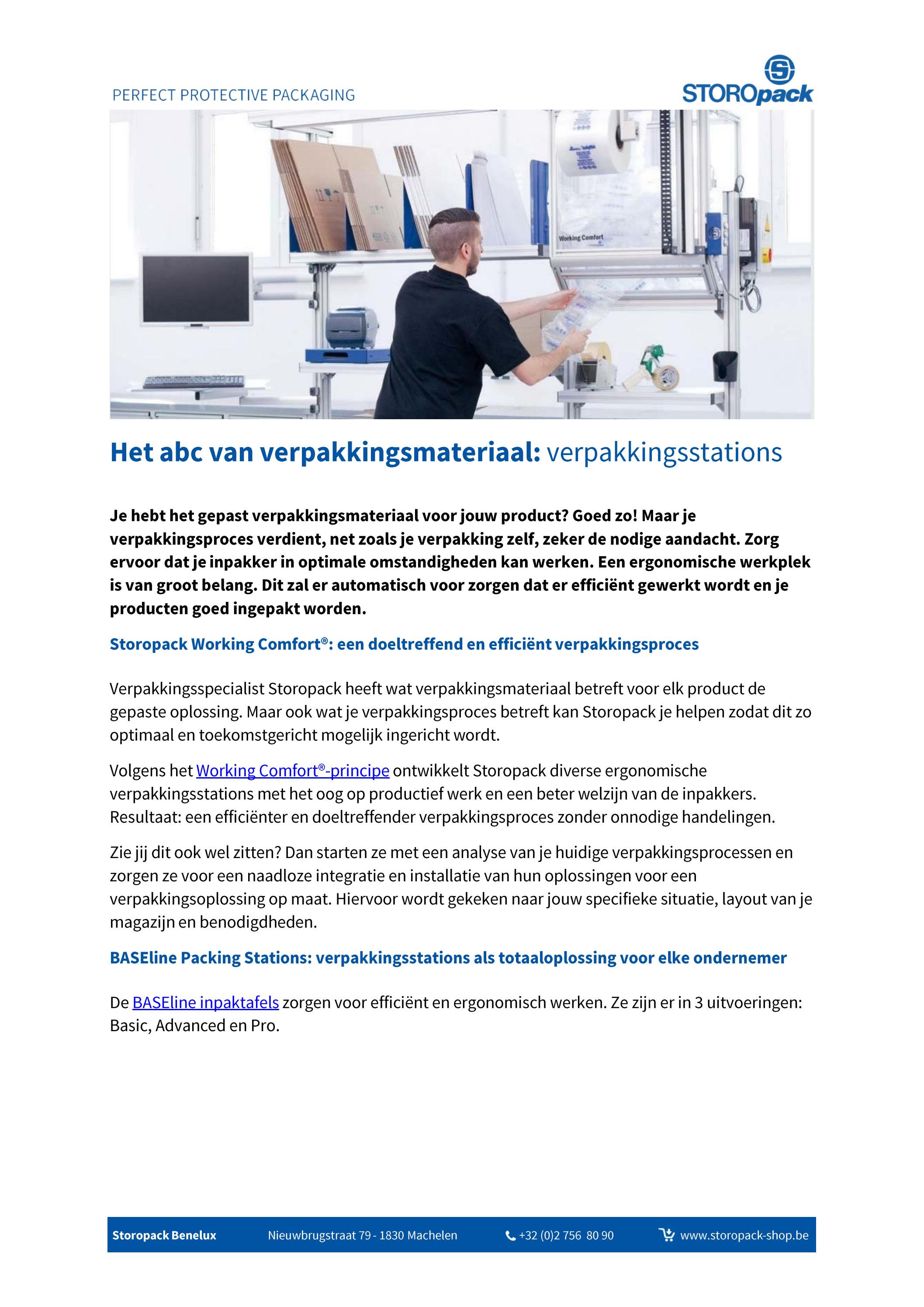 Het abc van verpakkingsmateriaal: verpakkingsstations by Storopack ...