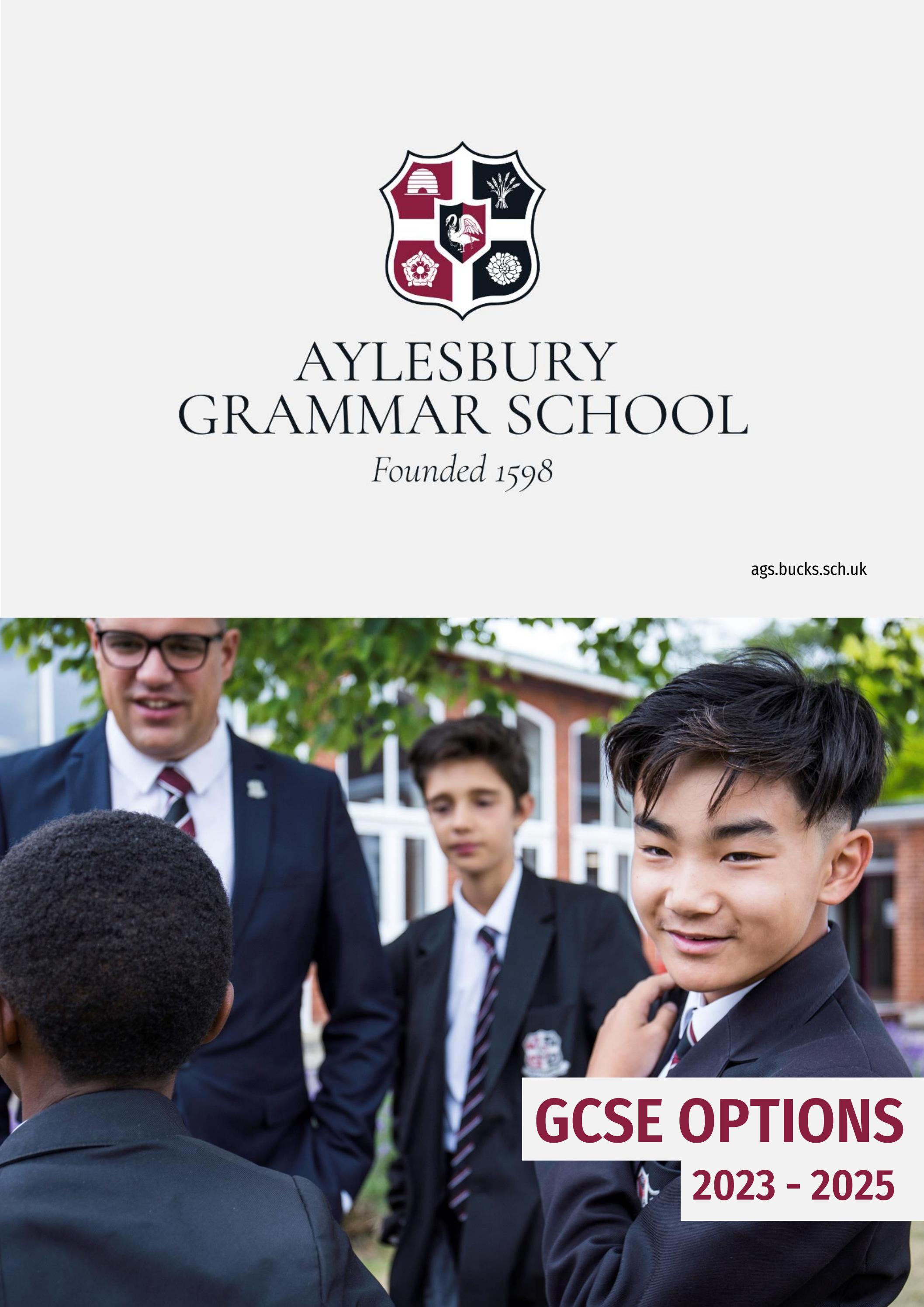 AGS GCSE Options Booklet 2023 - 2025 by Aylesbury Grammar School - Issuu